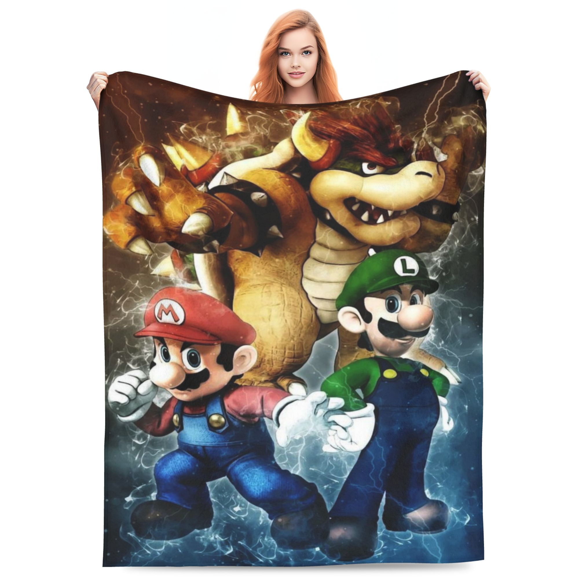 Super Mario Blanket Lightweight Throw Blanket Flannel Fleece Microfiber ...