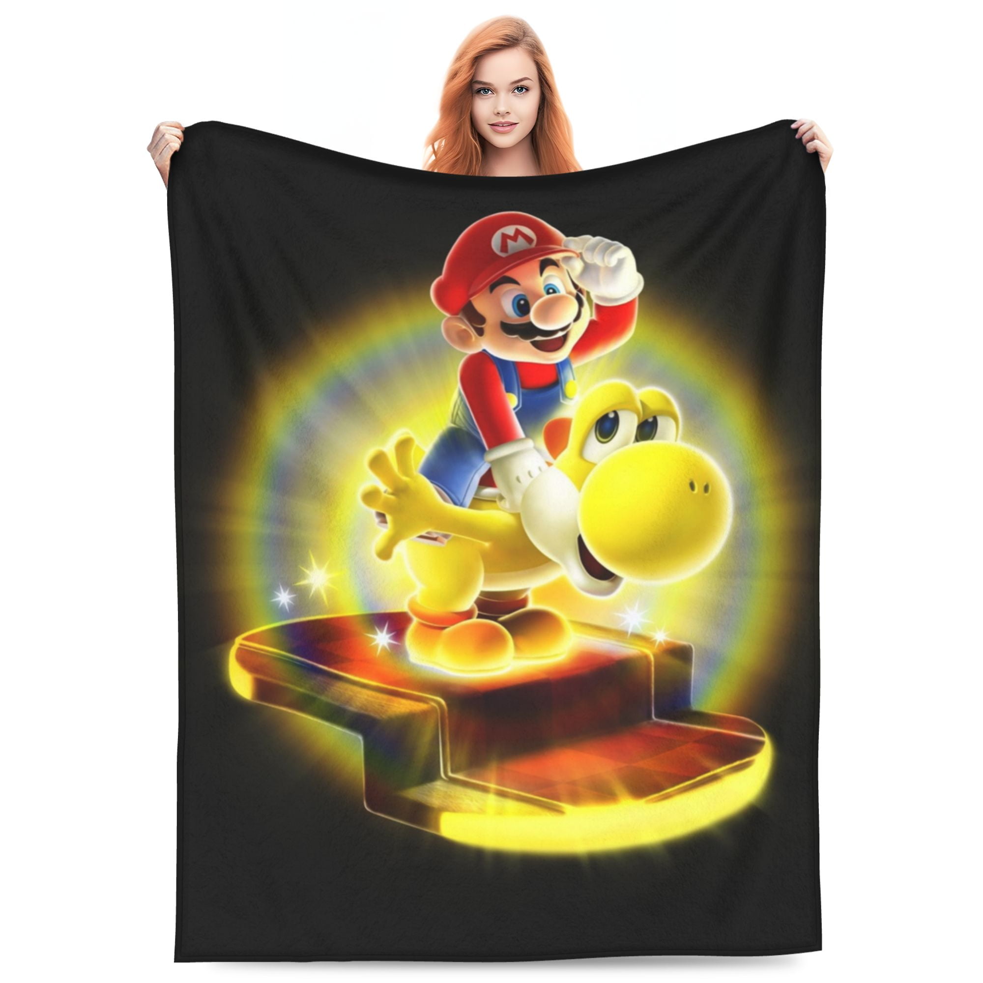 Super Mario Blanket Lightweight Throw Blanket Flannel Fleece Microfiber ...
