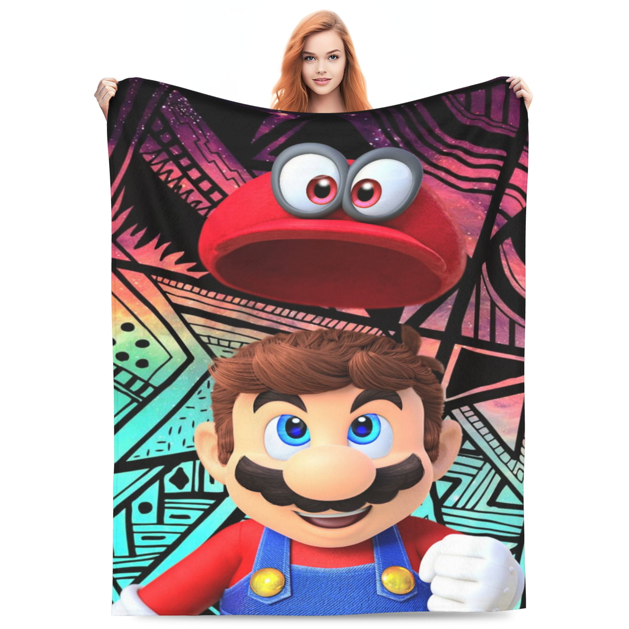 Super Mario Blanket Lightweight Throw Blanket Flannel Fleece Microfiber ...