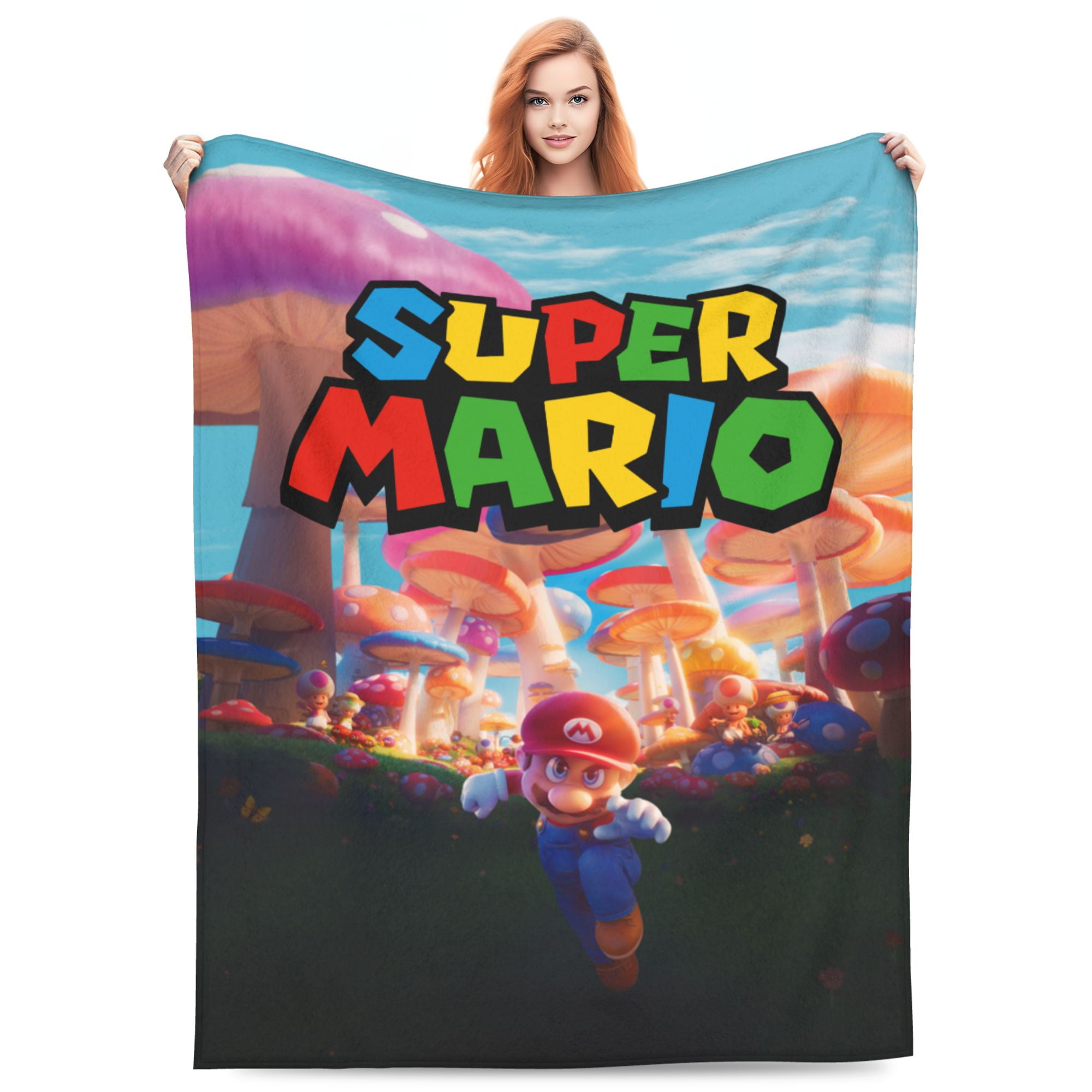 Super Mario Blanket Lightweight Throw Blanket Flannel Fleece Microfiber ...