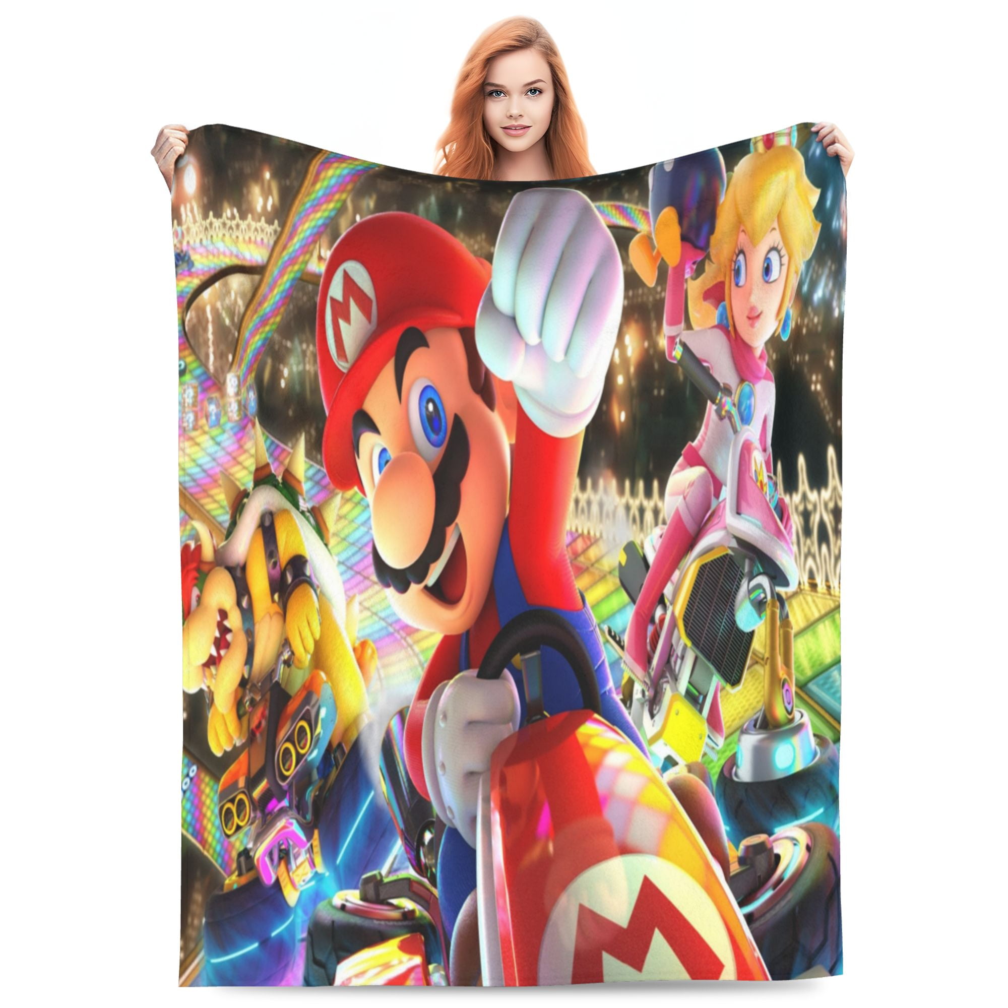 Super Mario Blanket Lightweight Throw Blanket Flannel Fleece Microfiber ...