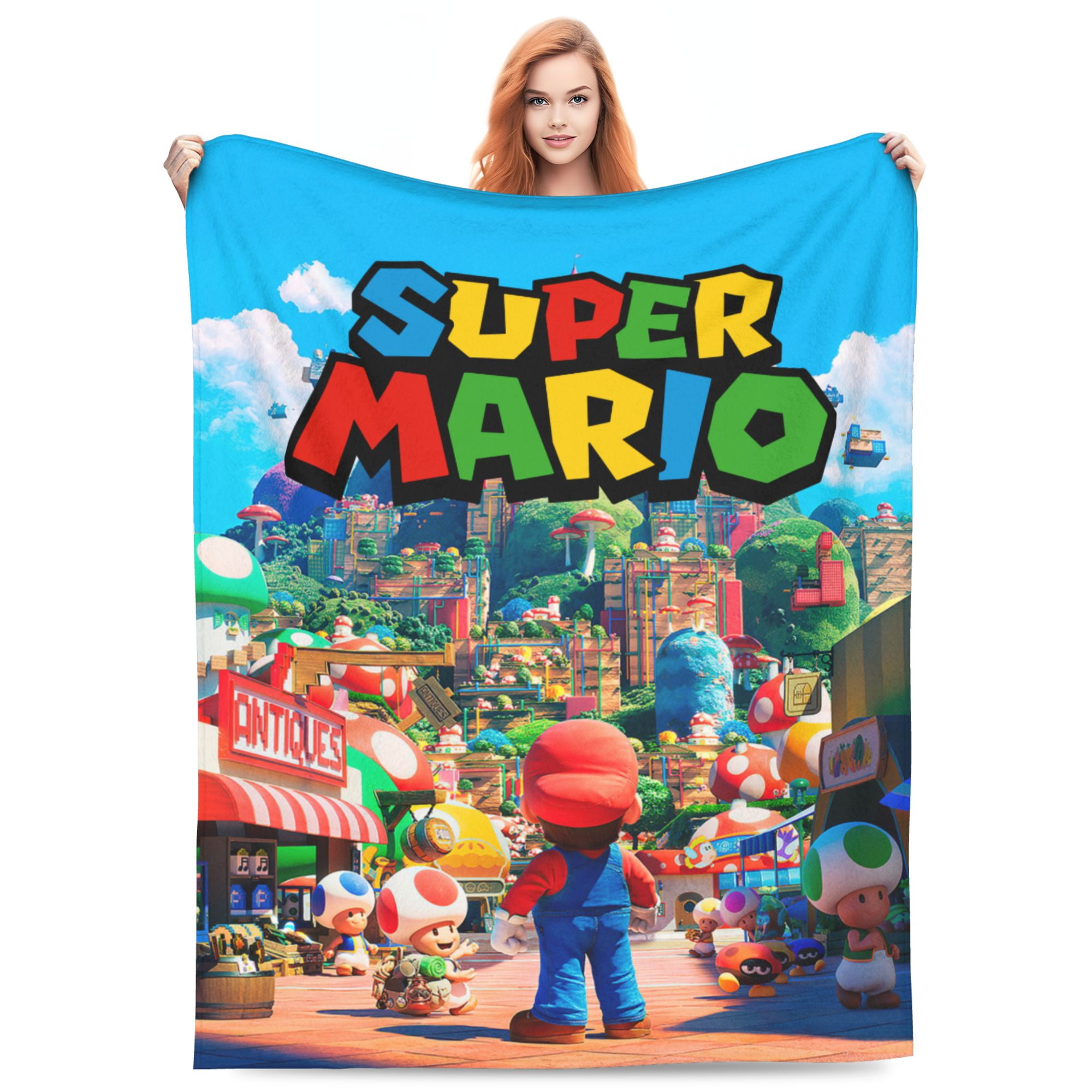 Super Mario Blanket Lightweight Throw Blanket Flannel Fleece Microfiber ...