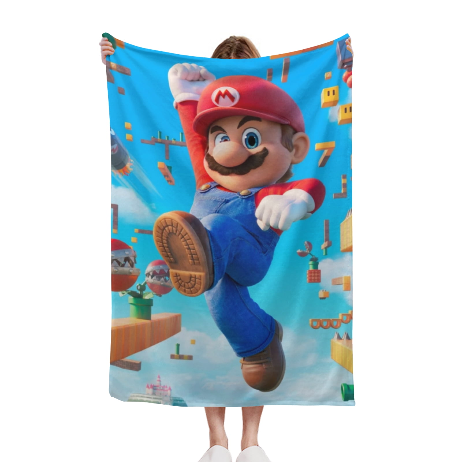 Super Mario Blanket Soft & Cozy Flannel Blanket Home Decor Four Seasons ...