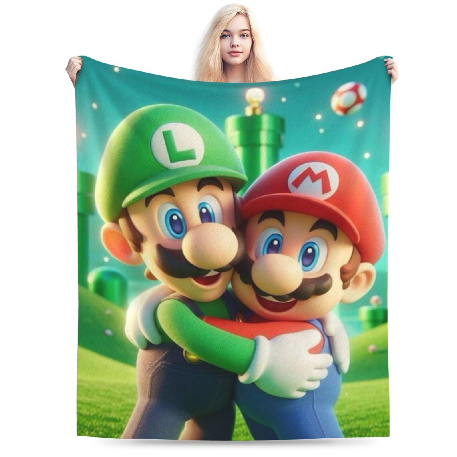 Super Mario Blanket, Super Soft Throw Blanket For Bed Sofa Couch, Cozy ...