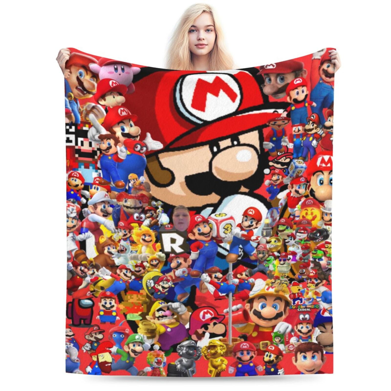 Super Mario Blanket, Super Soft Throw Blanket For Bed Sofa Couch, Cozy ...