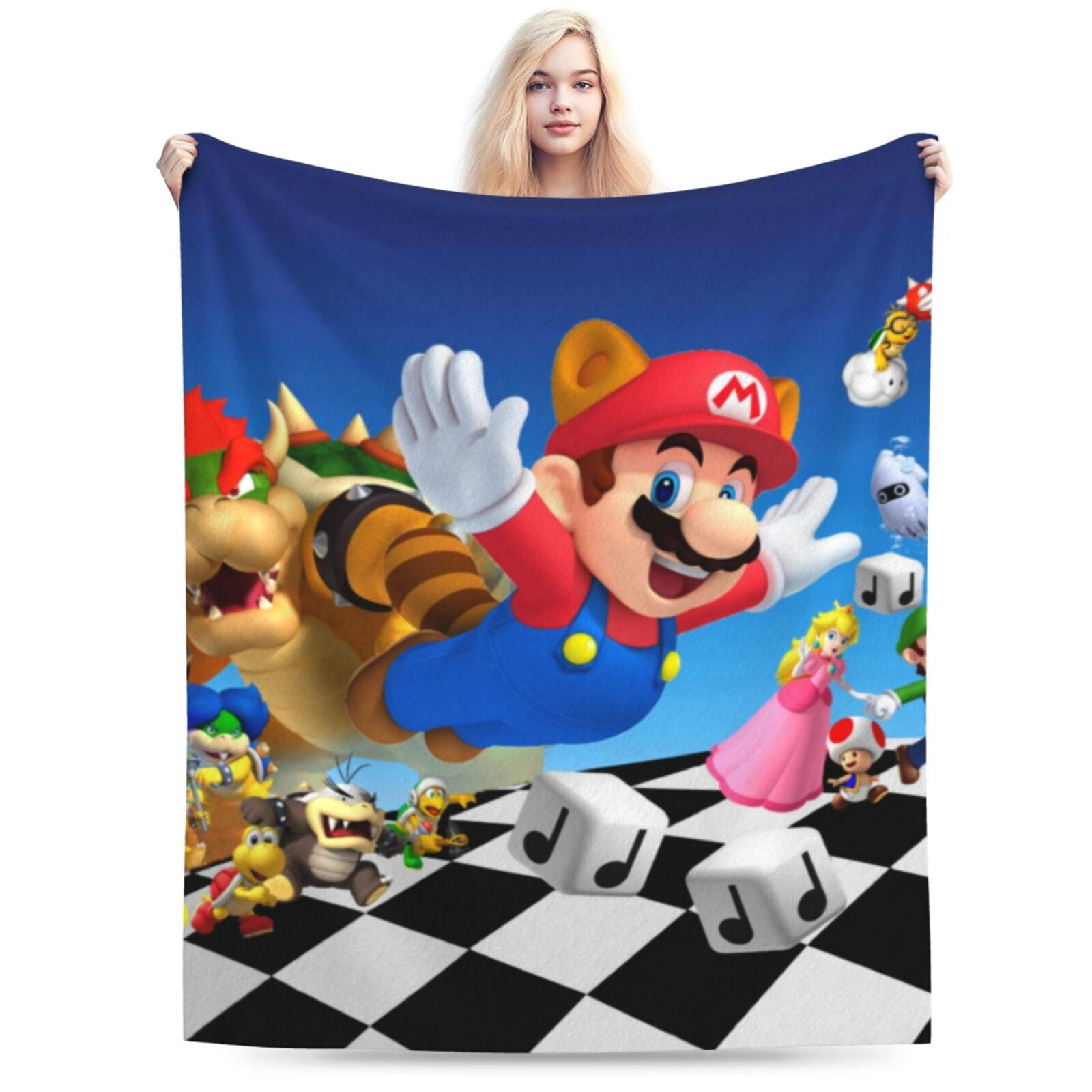 Super Mario Blanket, Super Soft Throw Blanket For Bed Sofa Couch, Cozy ...