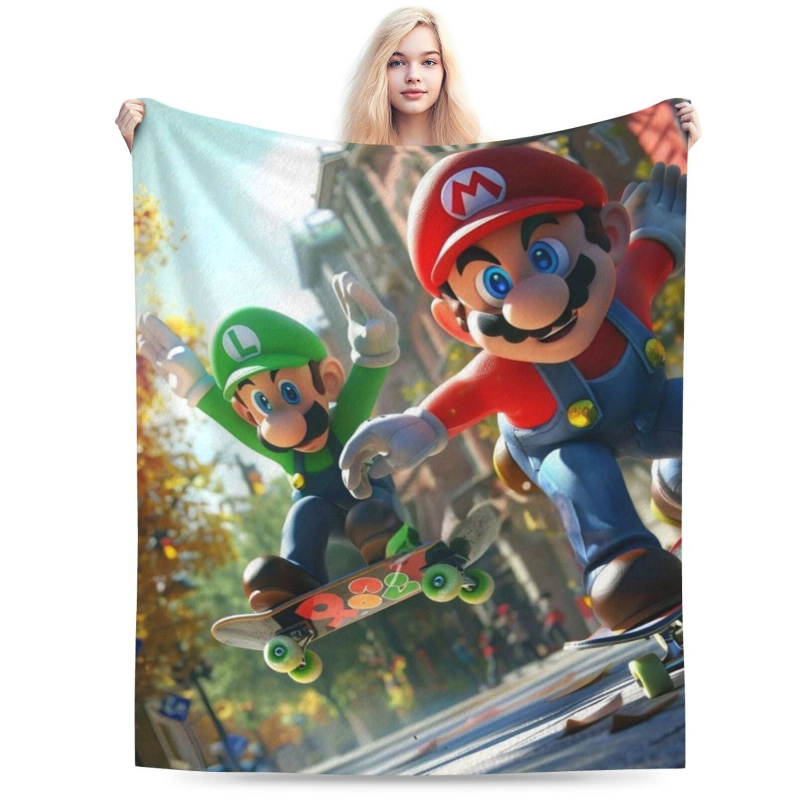 Super Mario Blanket, Super Soft Throw Blanket For Bed Sofa Couch, Cozy ...