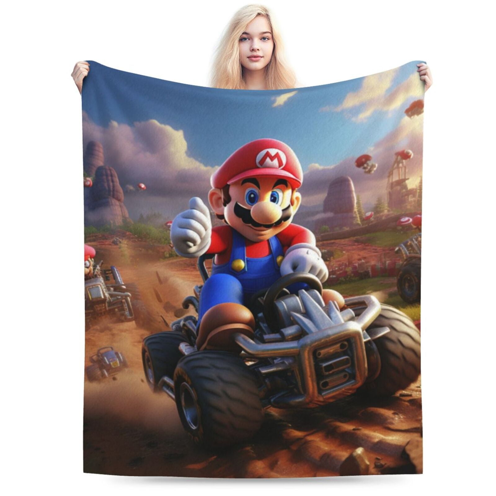 Super Mario Blanket, Super Soft Throw Blanket For Bed Sofa Couch, Cozy ...