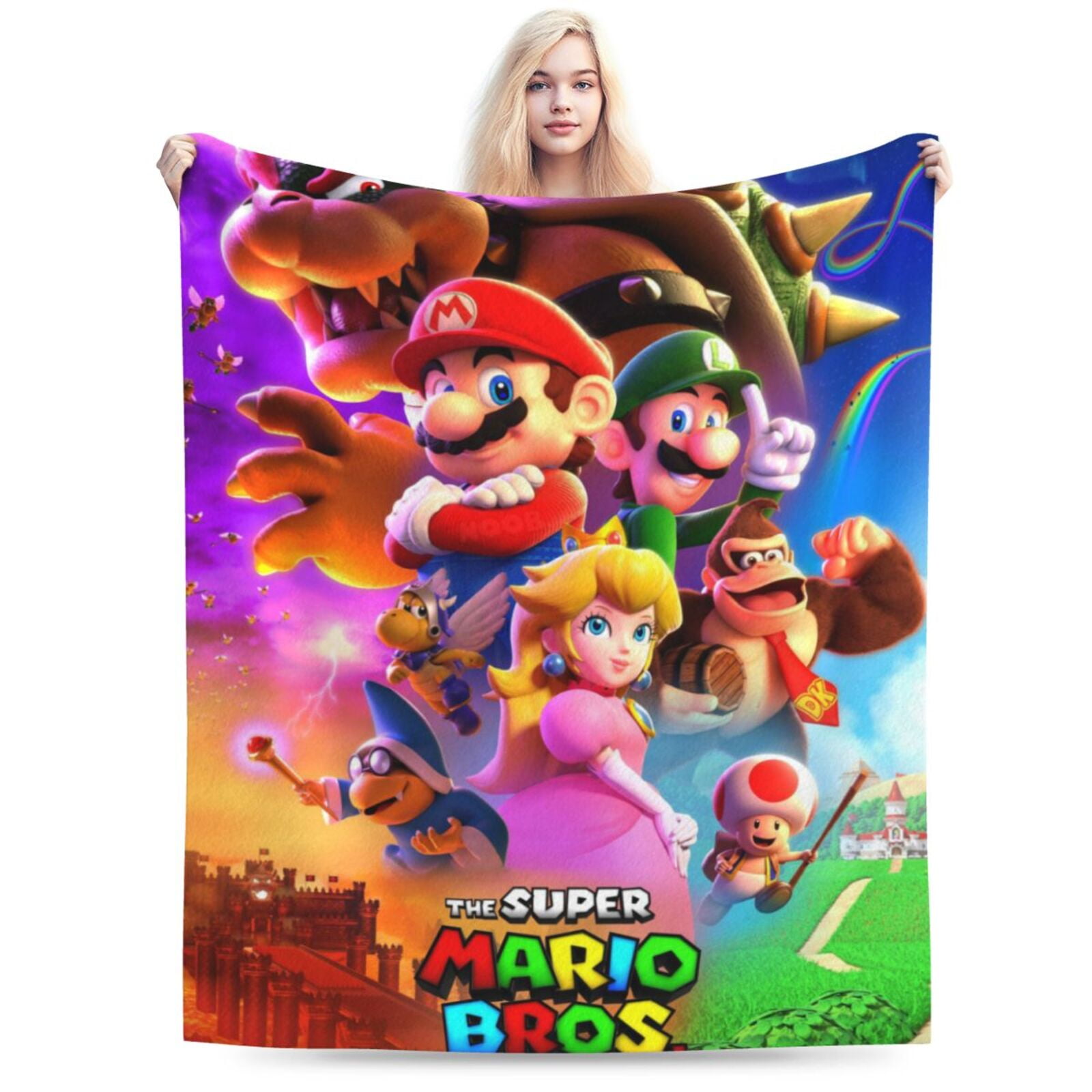 Super Mario Blanket, Super Soft Throw Blanket For Bed Sofa Couch, Cozy ...
