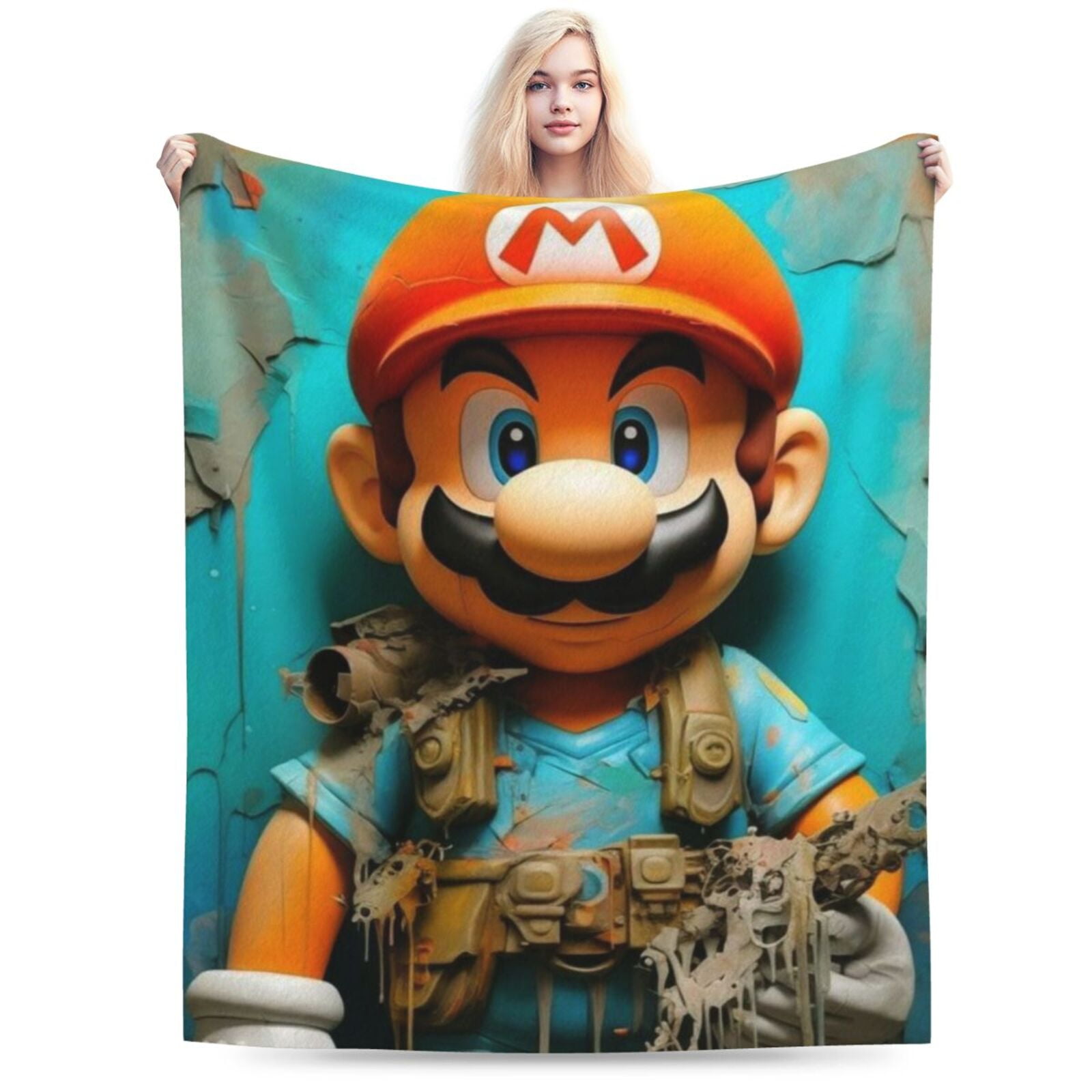 Super Mario Blanket, Super Soft Throw Blanket For Bed Sofa Couch, Cozy ...
