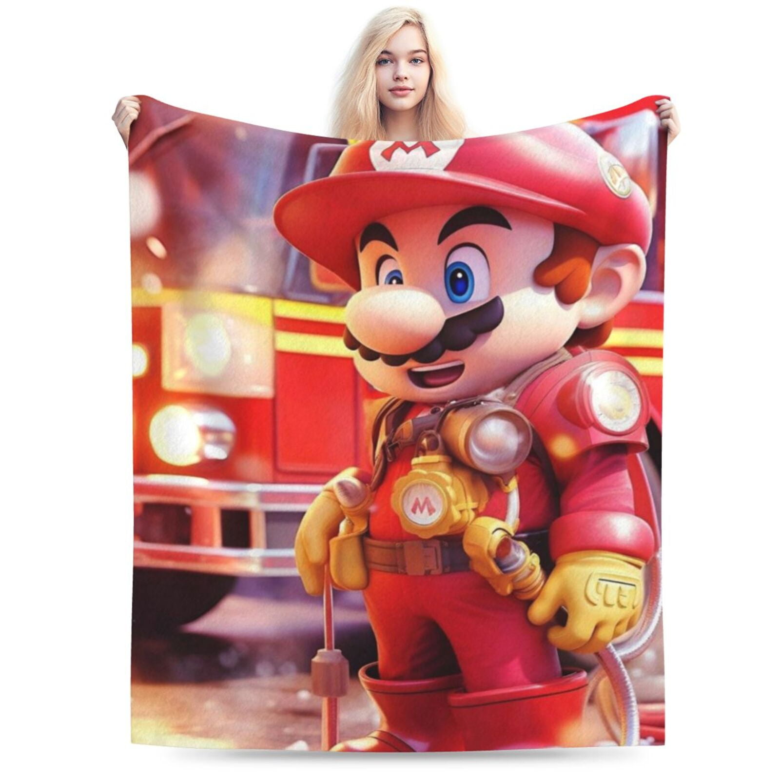 Super Mario Blanket, Super Soft Throw Blanket For Bed Sofa Couch, Cozy ...