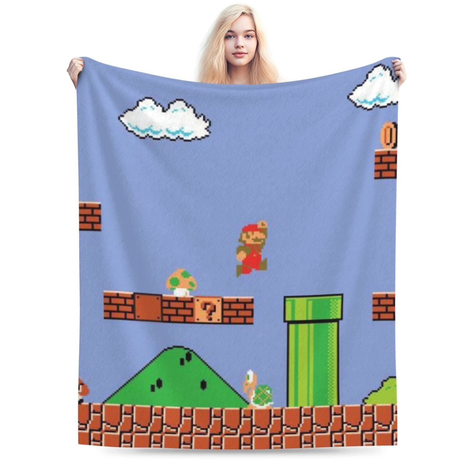 Super Mario Blanket, Super Soft Throw Blanket For Bed Sofa Couch, Cozy ...
