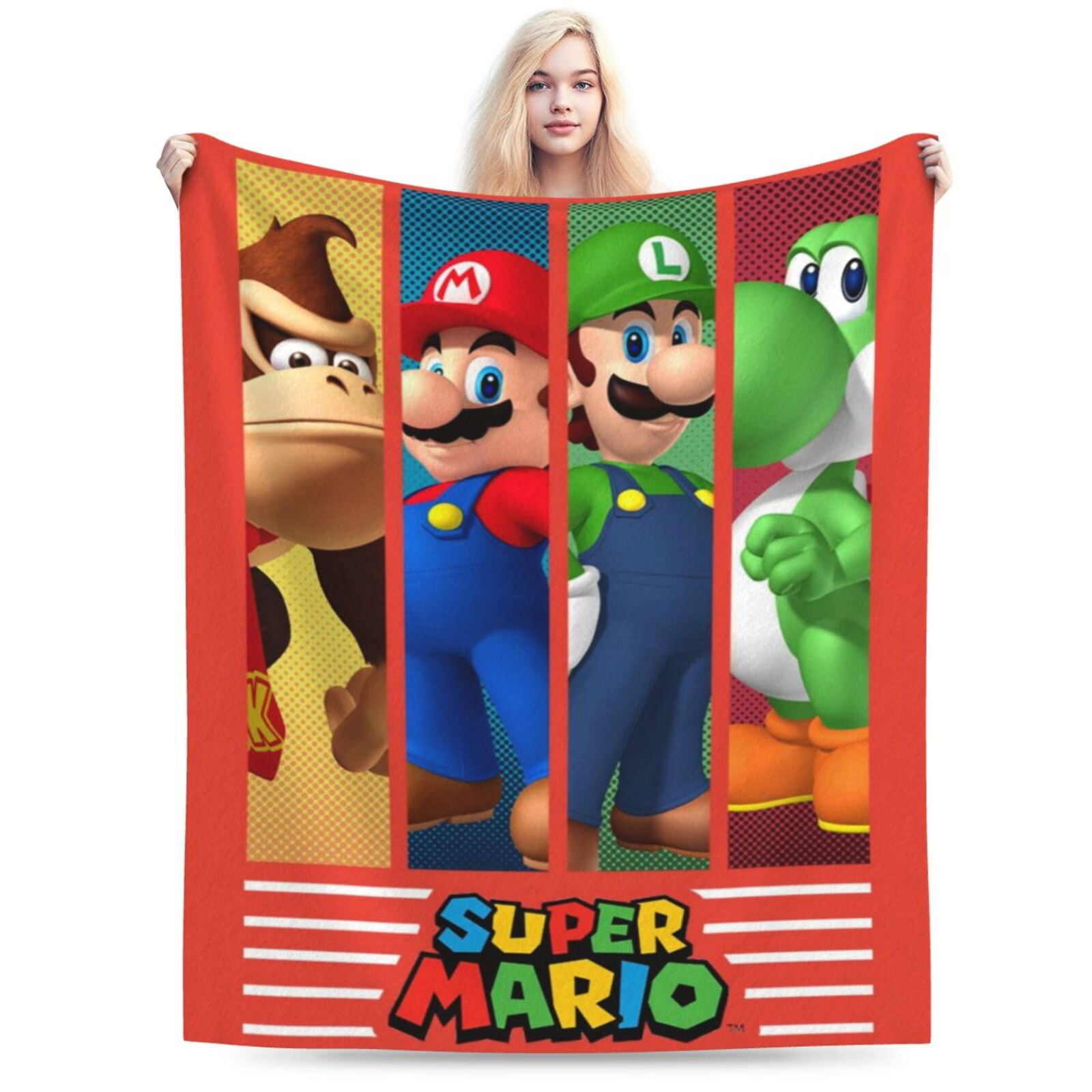 Super Mario Blanket, Super Soft Throw Blanket For Bed Sofa Couch, Cozy ...