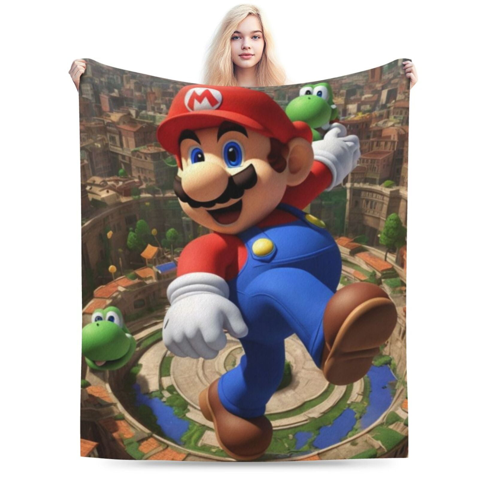 Super Mario Blanket, Super Soft Throw Blanket For Bed Sofa Couch, Cozy ...