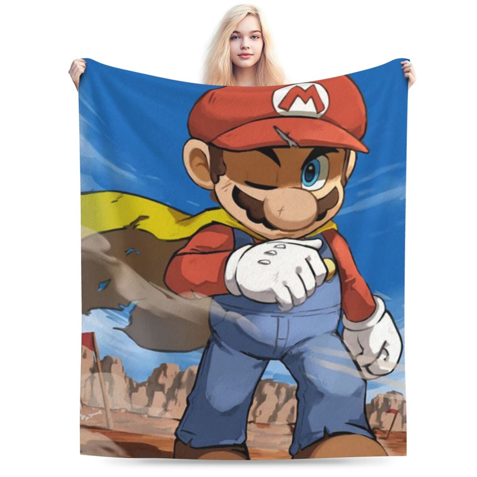 Super Mario Blanket, Super Soft Throw Blanket For Bed Sofa Couch, Cozy ...