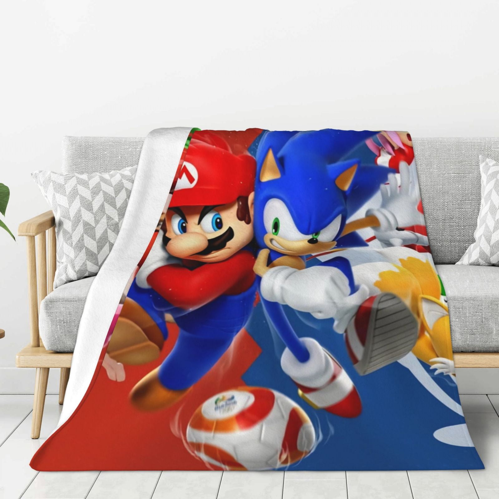 Super-Mario Blanket,Throw Blanket for Kids and Adults,Soft Plush Fleece ...