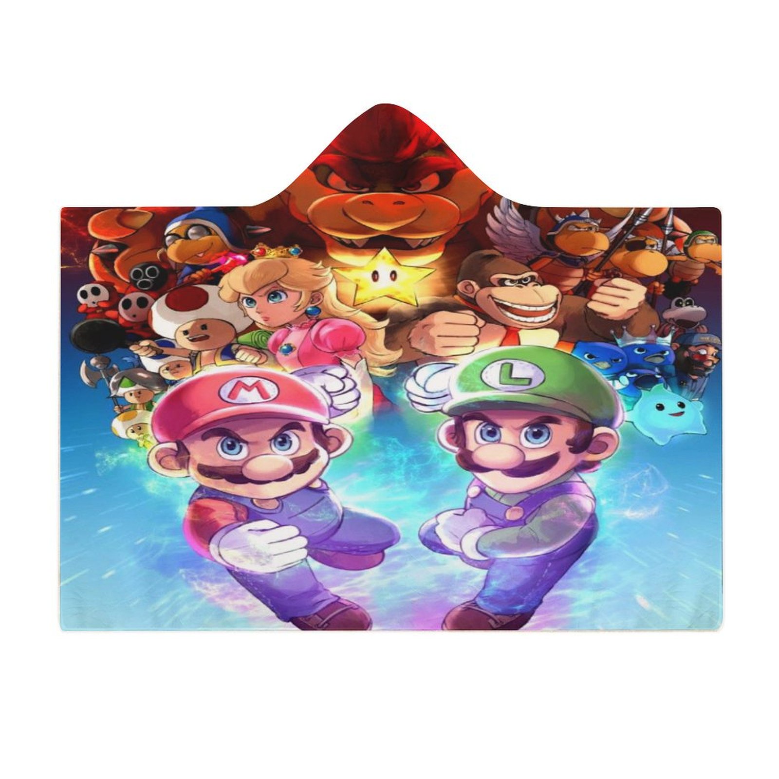 Super Mario Blanket Wearable Cartoon Cosplay Hoodie Throw Blanket ...