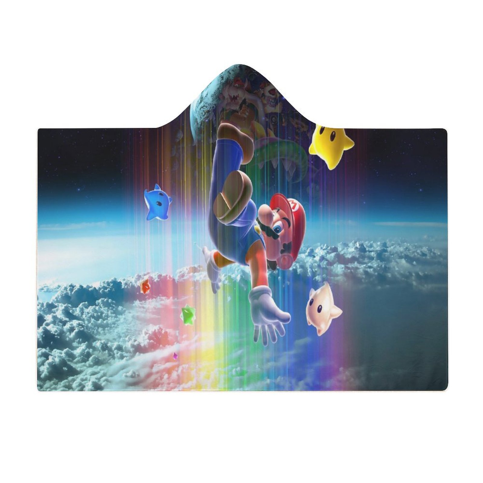 Super Mario Blanket Wearable Cartoon Cosplay Hoodie Throw Blanket ...