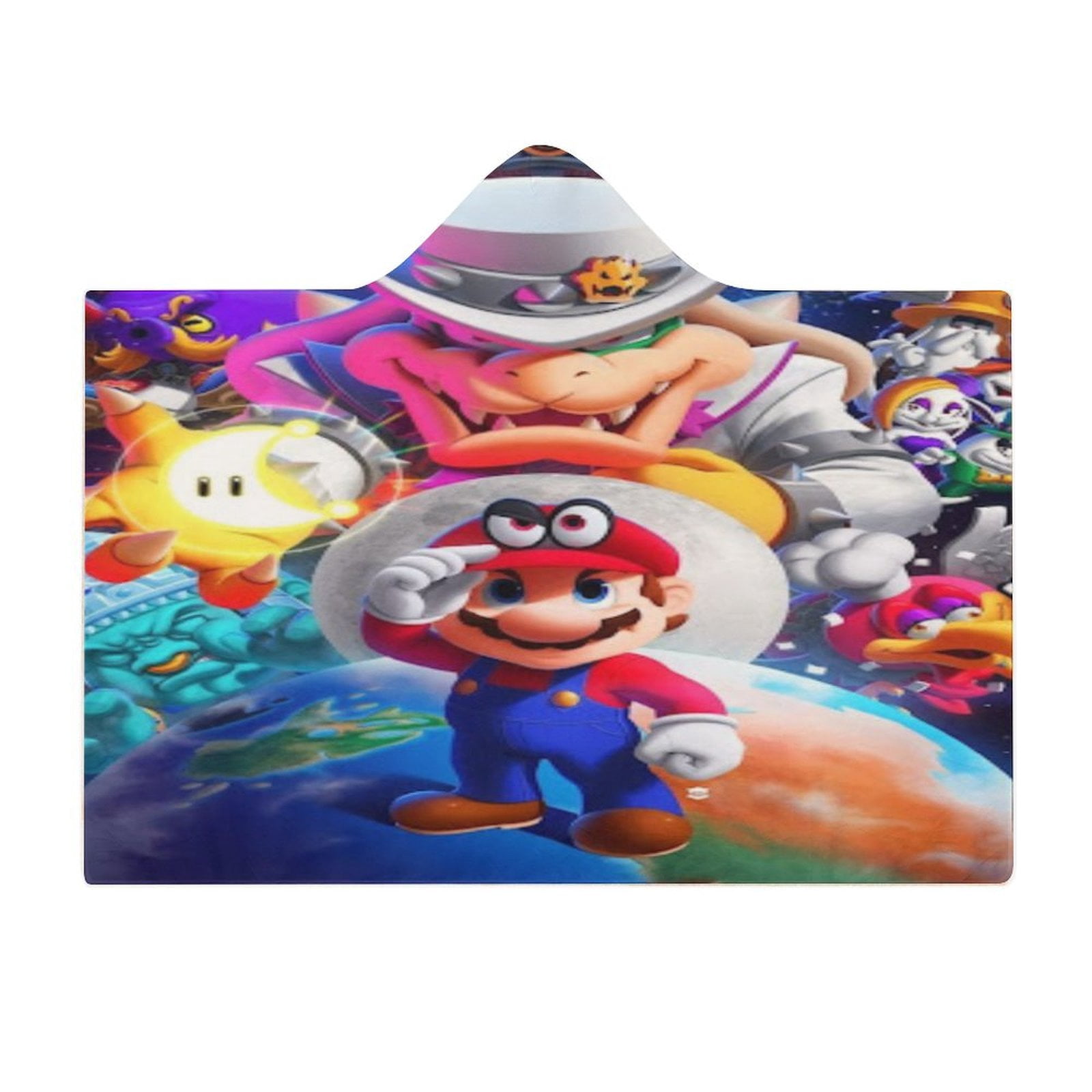 Super Mario Blanket Wearable Cartoon Cosplay Hoodie Throw Blanket ...