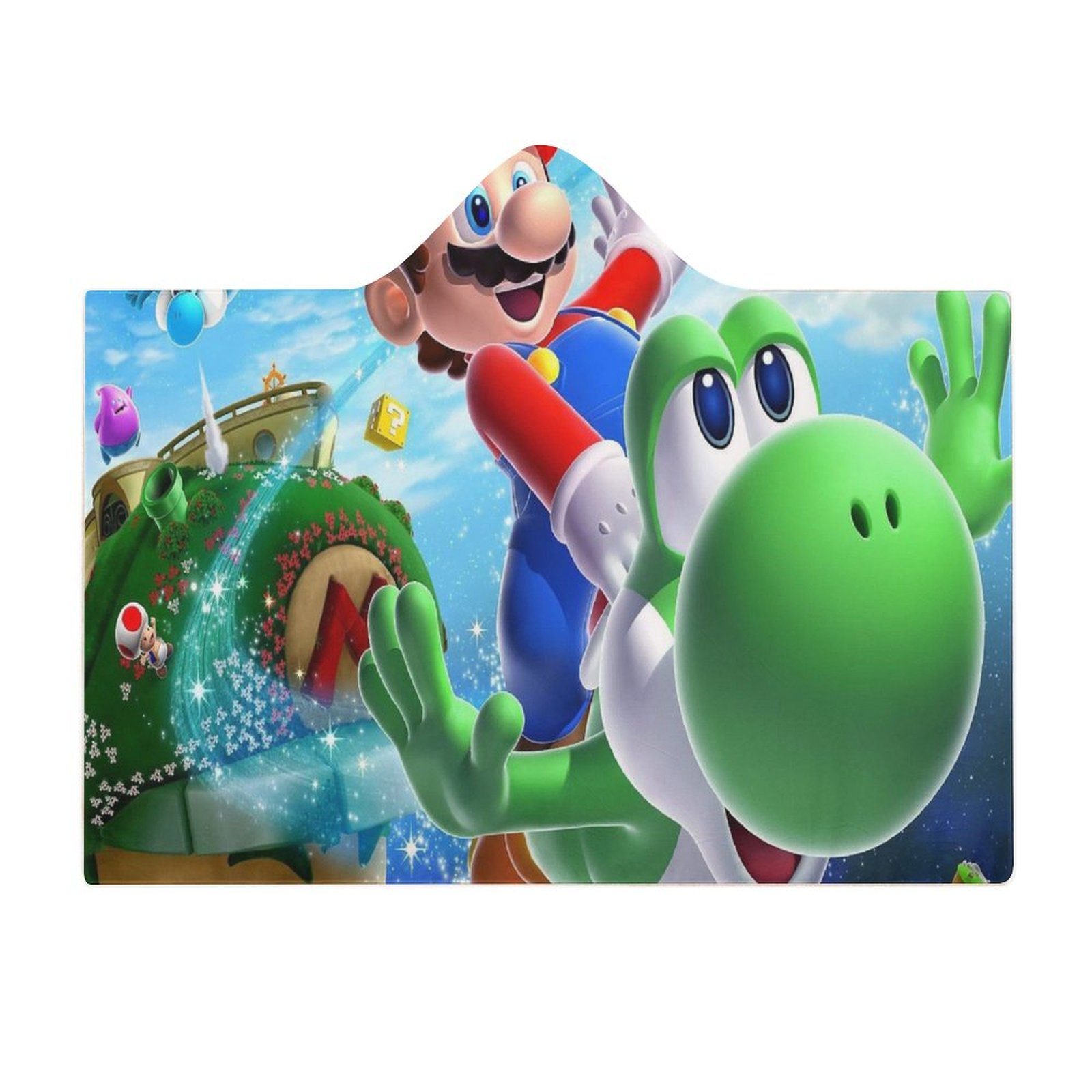 Super Mario Blanket Wearable Cartoon Cosplay Hoodie Throw Blanket ...