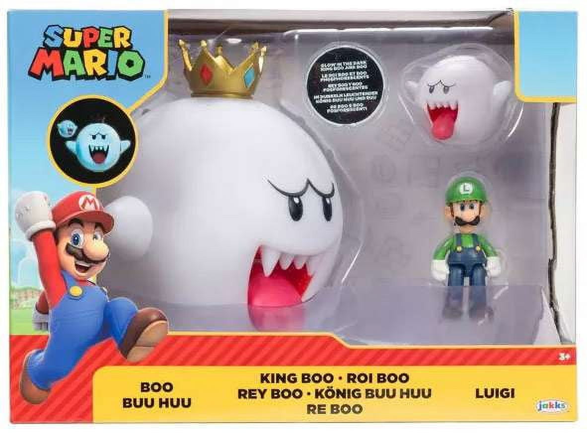 Super Mario King Boo Boo Luigi 3 Pack Action Figures Jakks Pacific