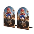Super Mario Bookends Non-Slip Sturdy Book Holder Wood Book End For Home ...