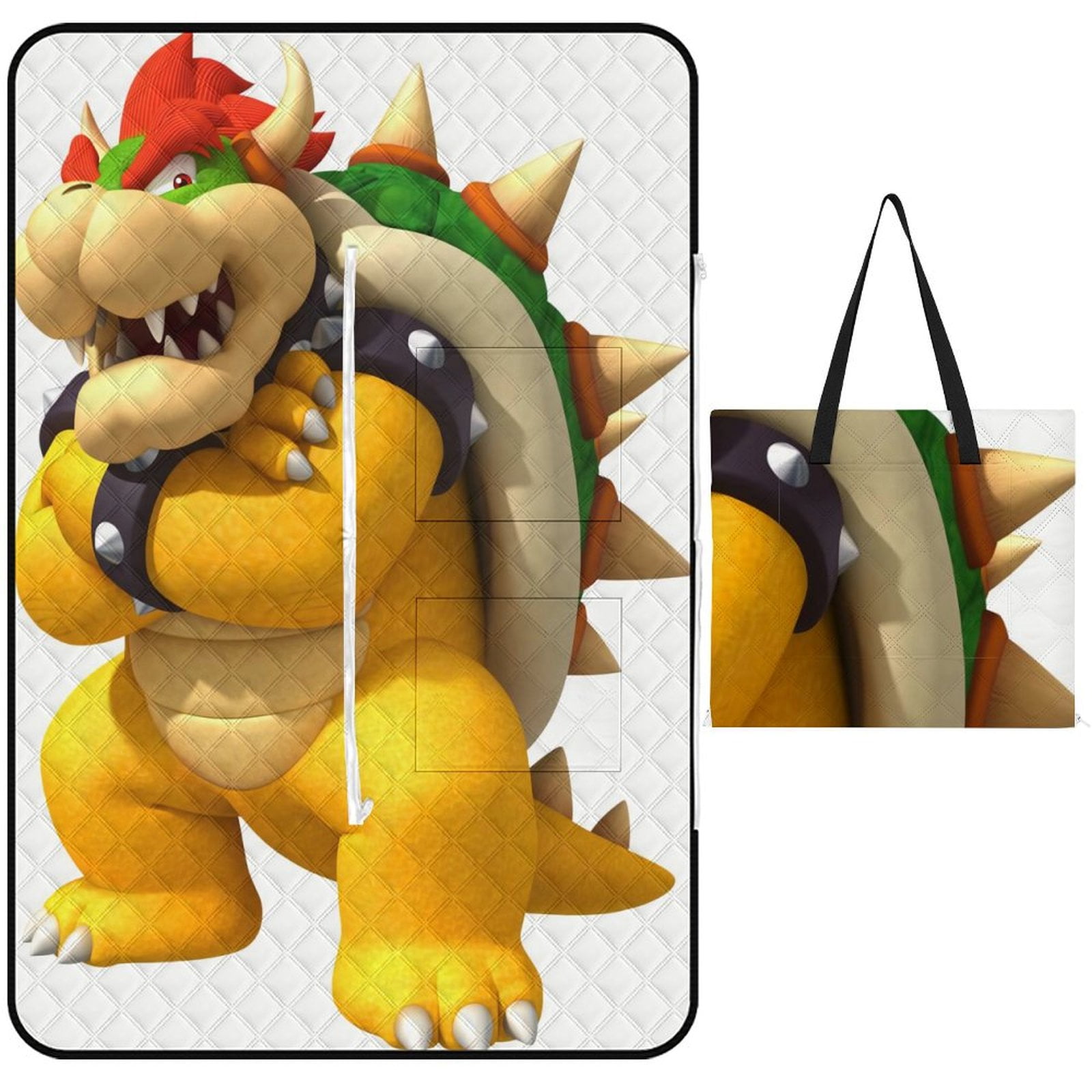 Super Mario Bowser Extra Large Picnic Outdoor Blanket,59 x 39 ...