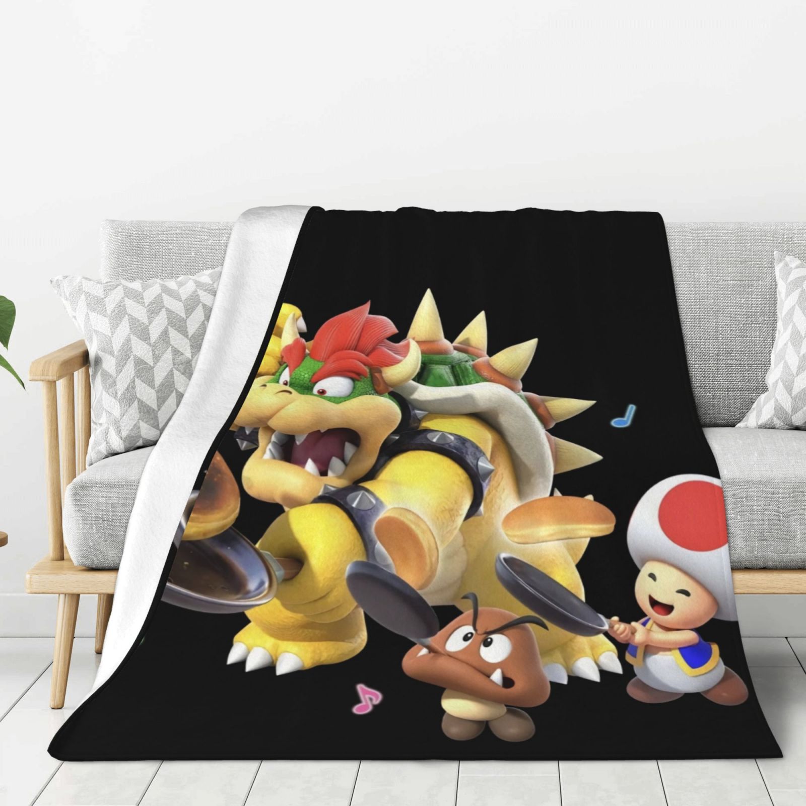 Super-Mario Bowser Goomba Blankets,Flannel Blanket Throw for Kids,Soft ...