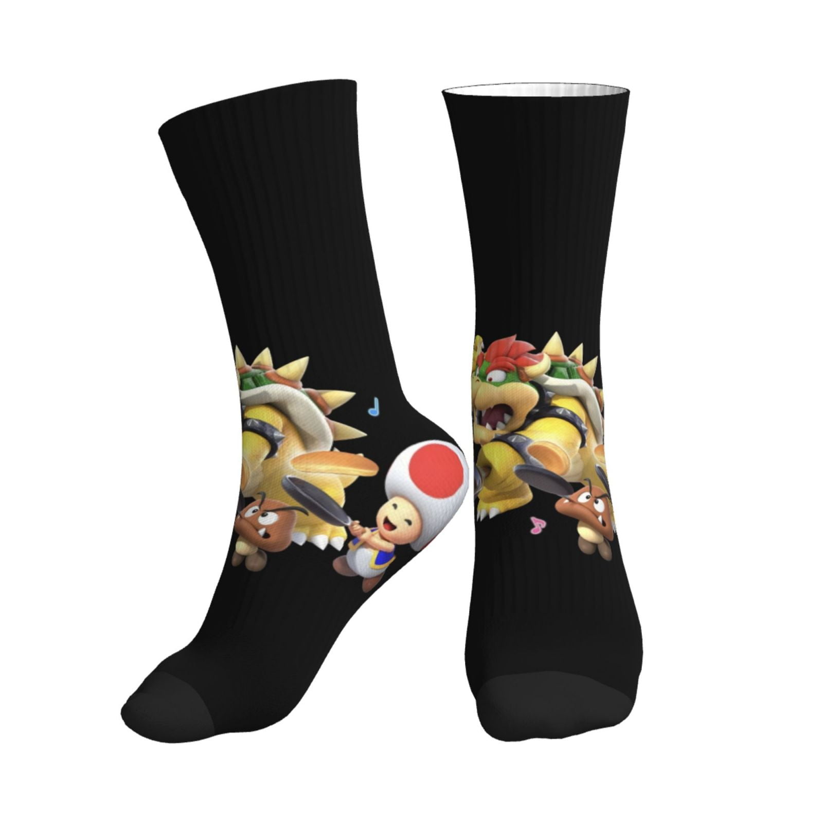 Super Mario Bowser Goomba Crew Socks, Funky Silky Comfort Socks For Men ...