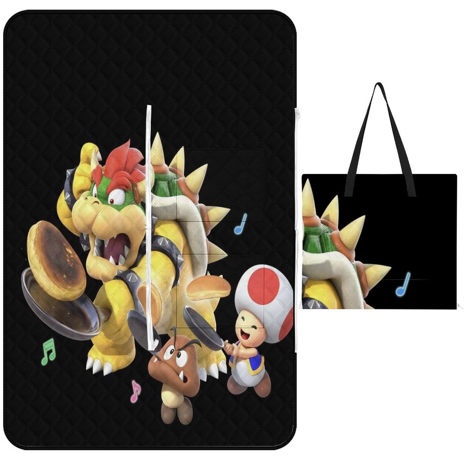 Super Mario Bowser Goomba Extra Large Picnic Blanket Waterproof,59"x 39 ...