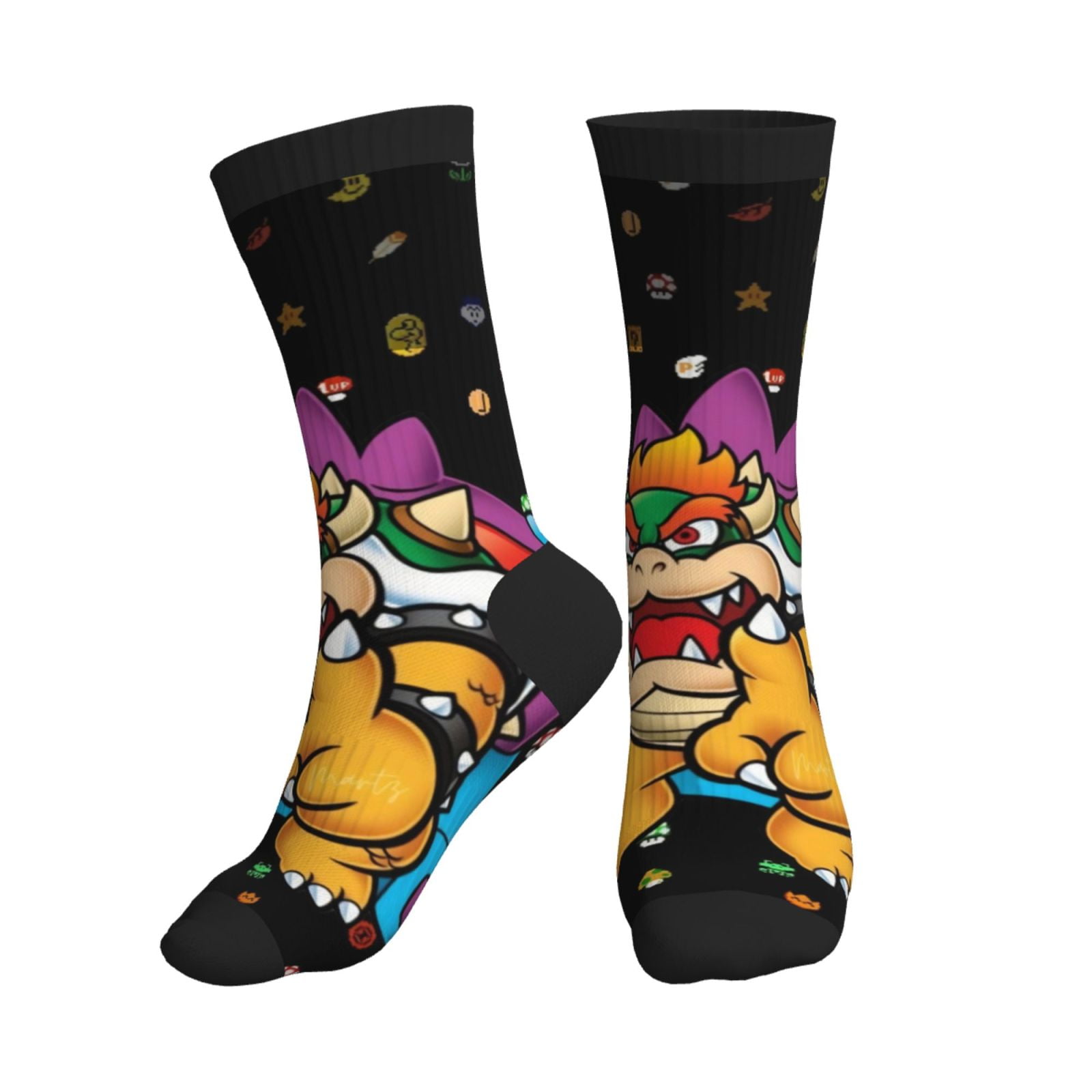 Super Mario Bowser6 Crew Socks, Funky Silky Comfort Socks For Men Women ...