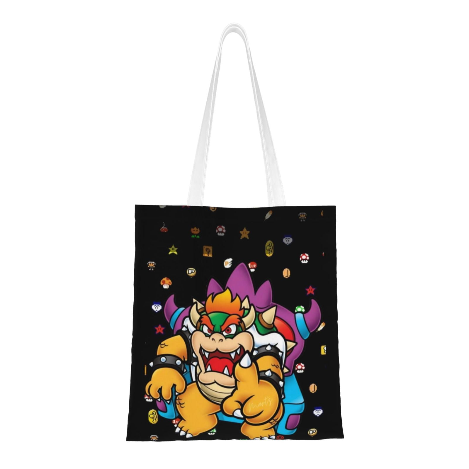 Super Mario Bowser6 Tote Bag For Women Girls Girly Cartoon Canvas Tote ...