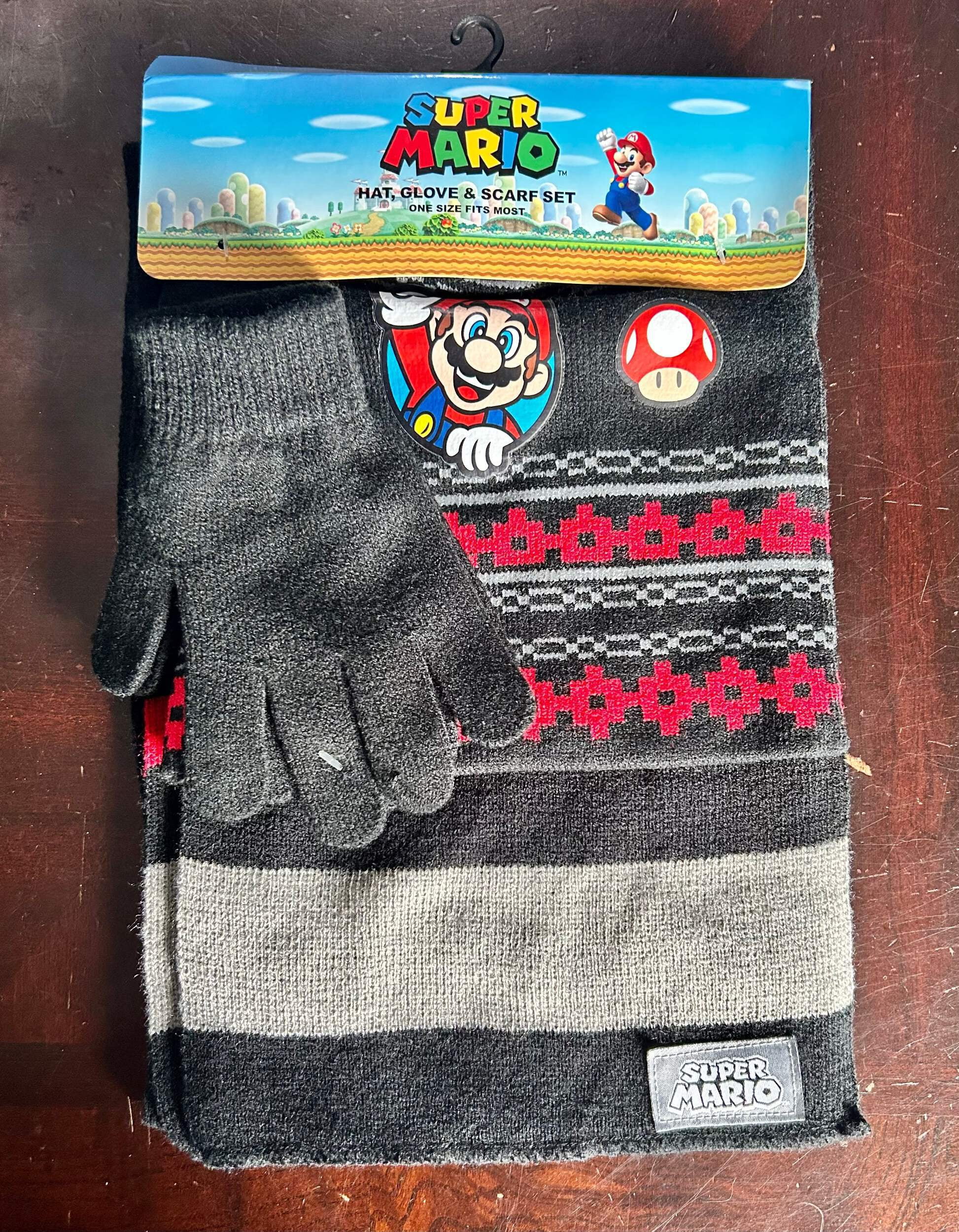 Super Mario Boy's Licensed Hat, Glove, Scarf 3 Piece Gift Set - Walmart.com