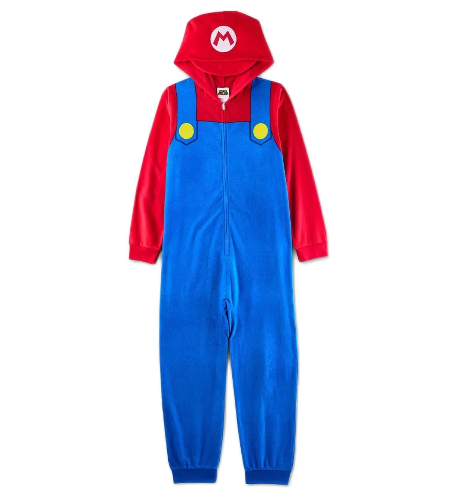 Super Mario Boy's Soft Fleece Character Costume Hooded Pajama Sleeper ...