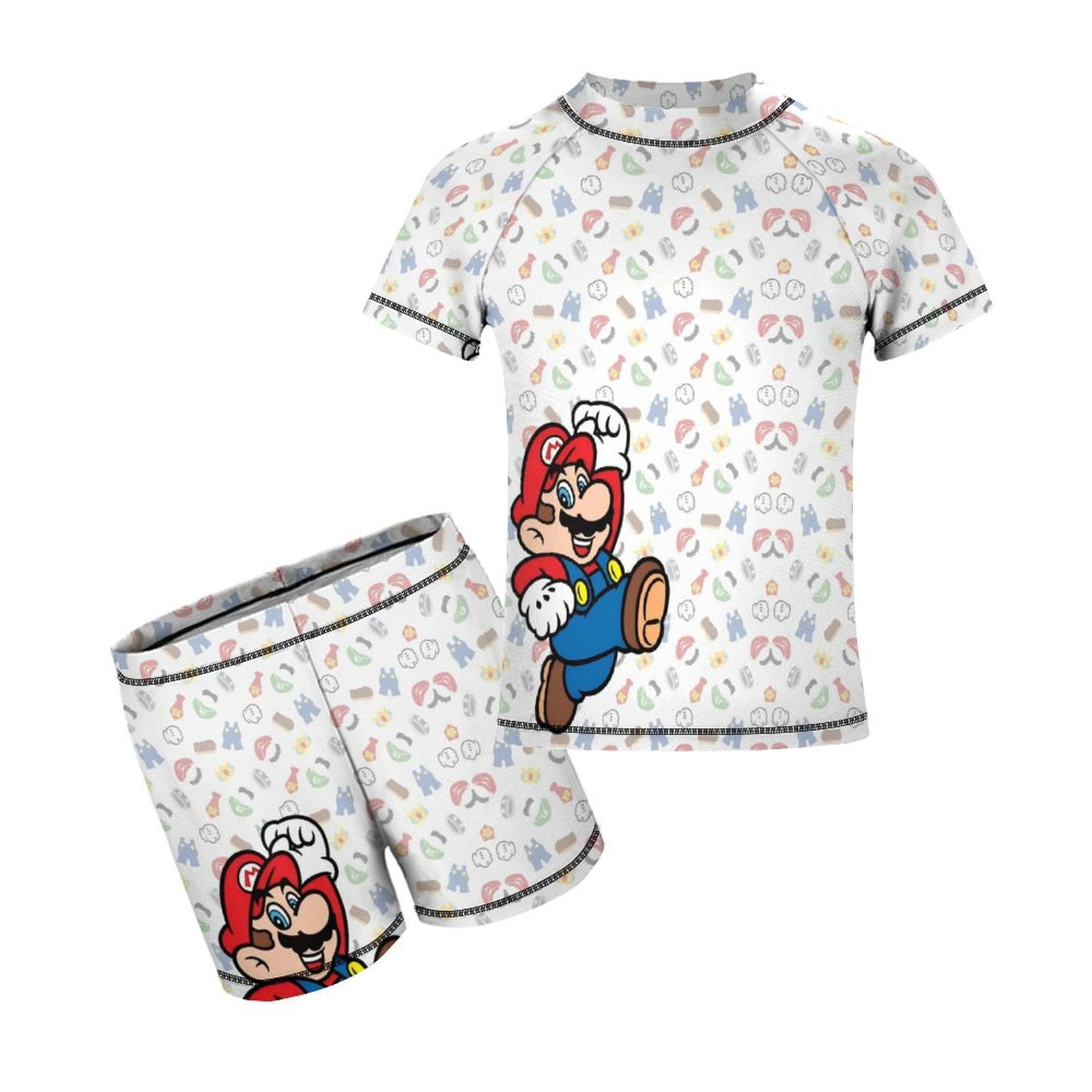 Super Mario Boys 2 piece swimsuit set short sleeve 10-12Y（150cm ...