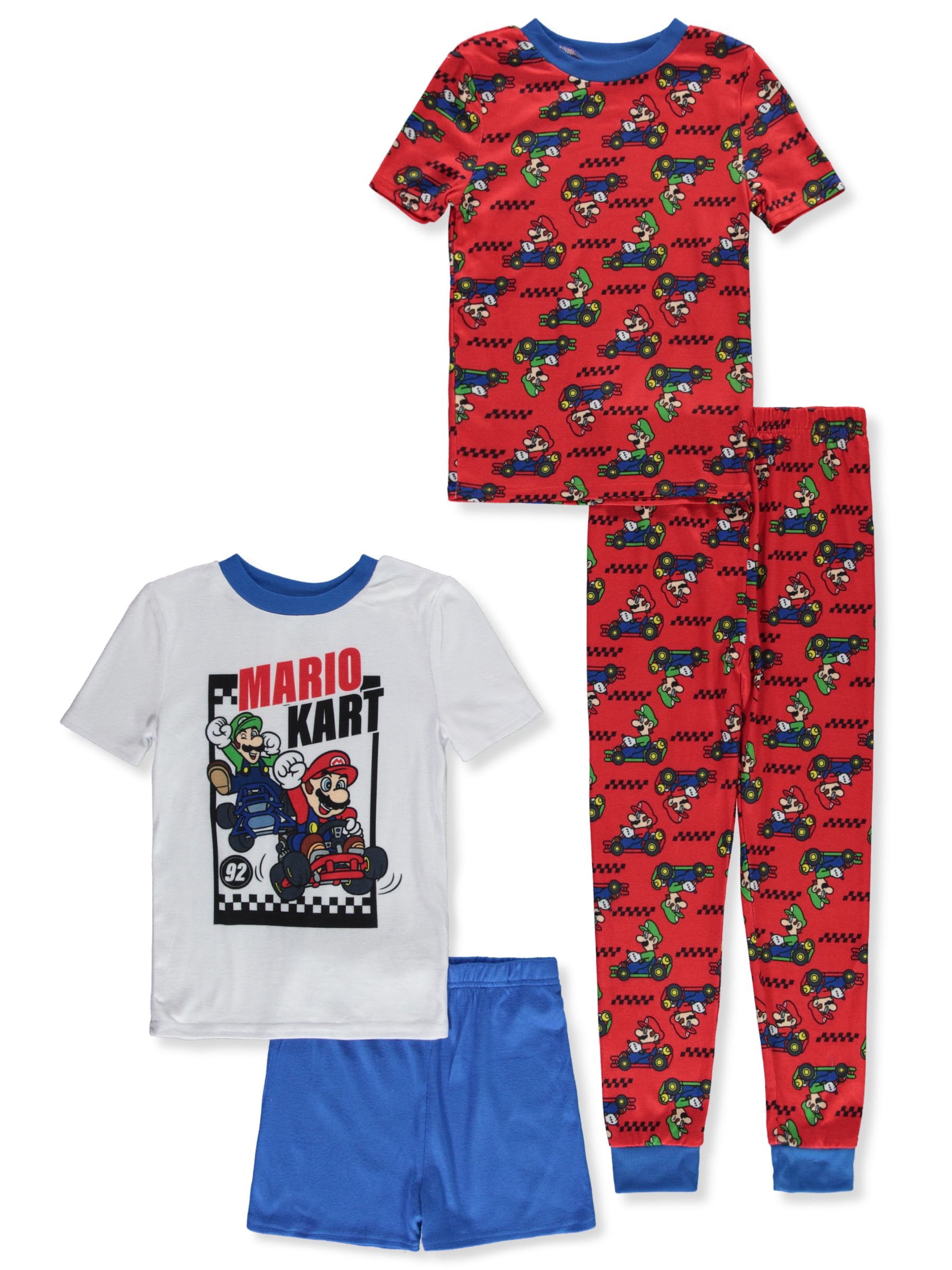 Super Mario Boys' 4-Piece Mix Match Pajamas Set - red/multi, 4 - 5 ...