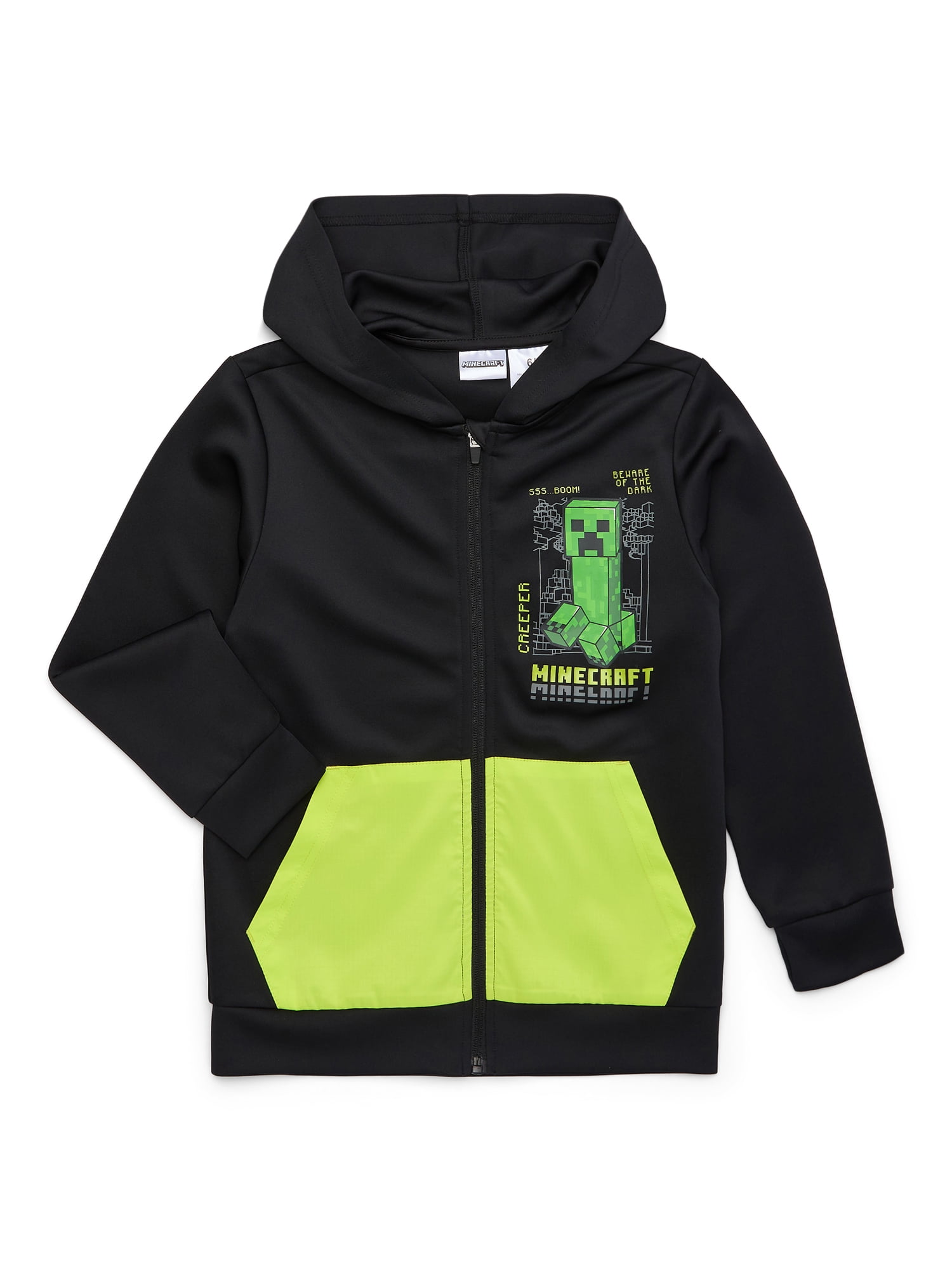 Minecraft Boys’ Active Graphic Jacket with Hood, Sizes 4-18 - Walmart.com