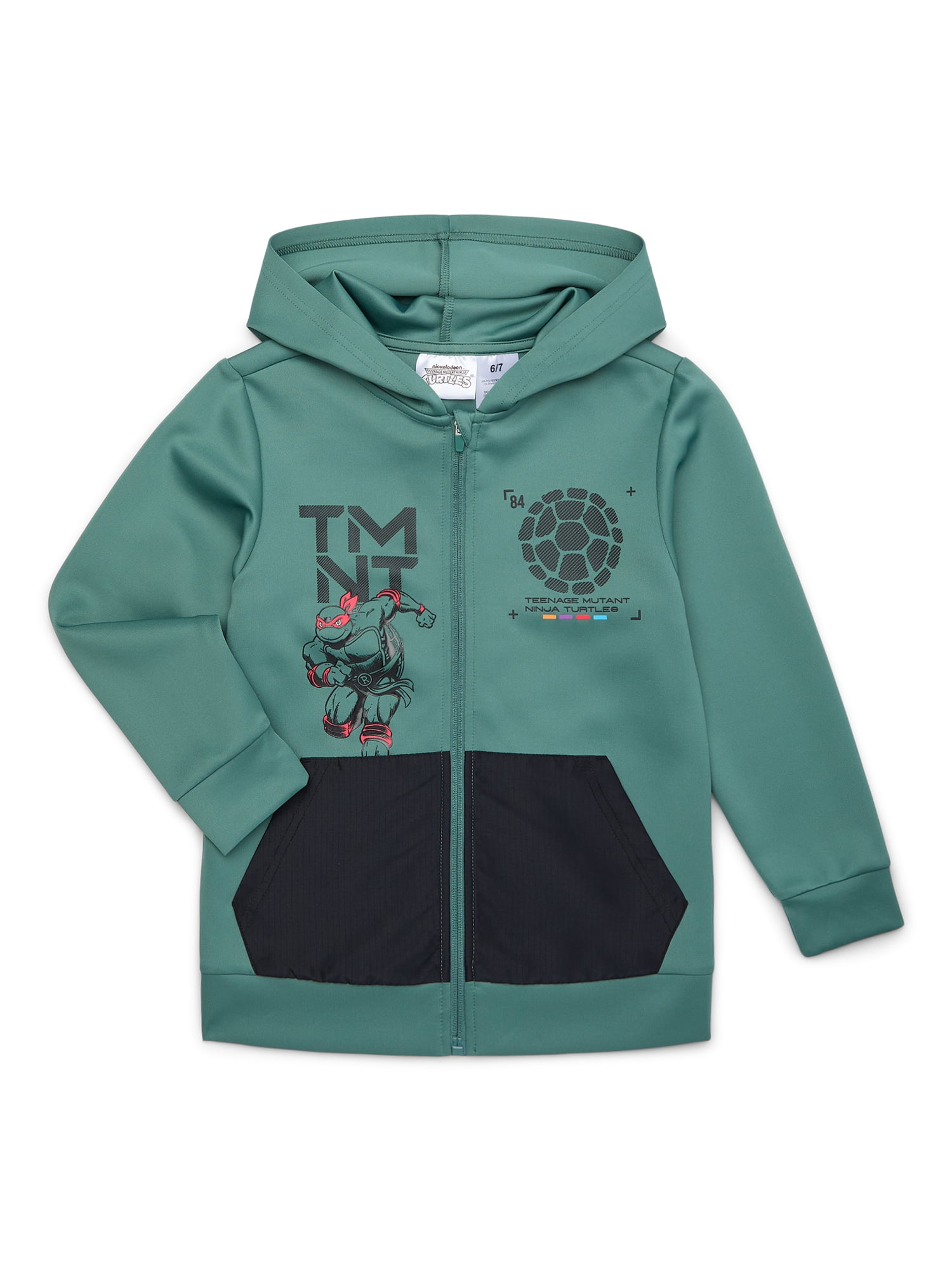Teenage Mutant Ninja Turtles Boys Zip Hoodie Jacket with Hood, Sizes 4 ...