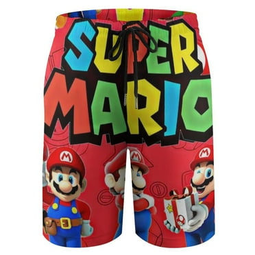 Walmart Super Mario Bros Boys' Lightweight, Quick-Drying Swim Trunks ...