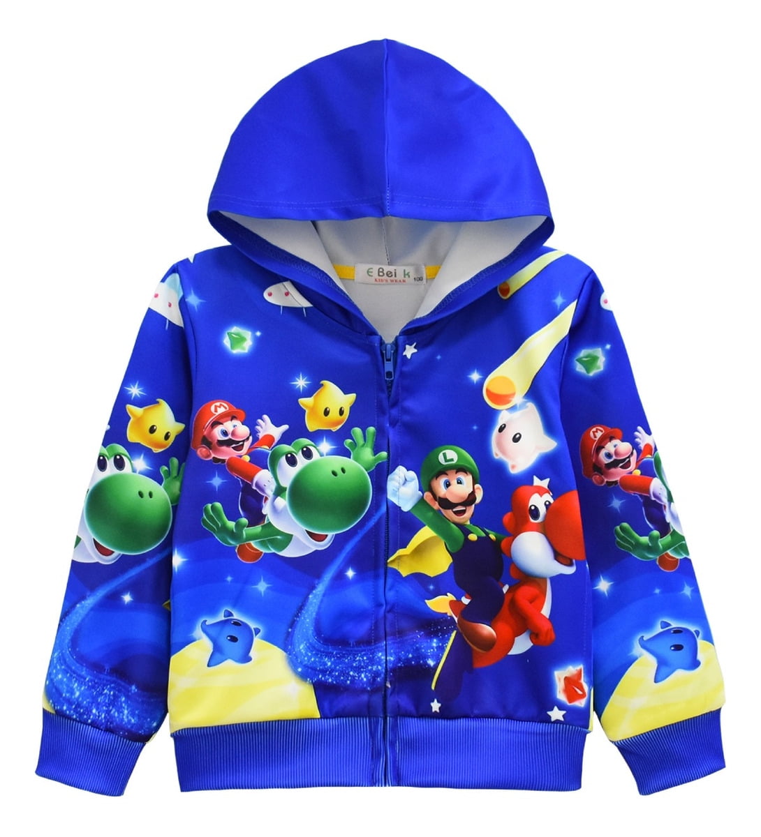 Super Mario Boys Hoodie Luigi Kids Hooded Sweatshirts Zip Up Jackets ...