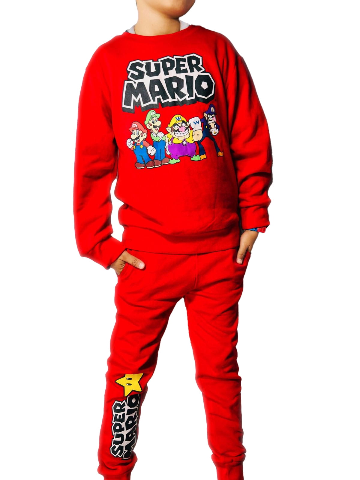 Super Mario Boys' Jogger Set, Red, Large (12-14) - Walmart.com