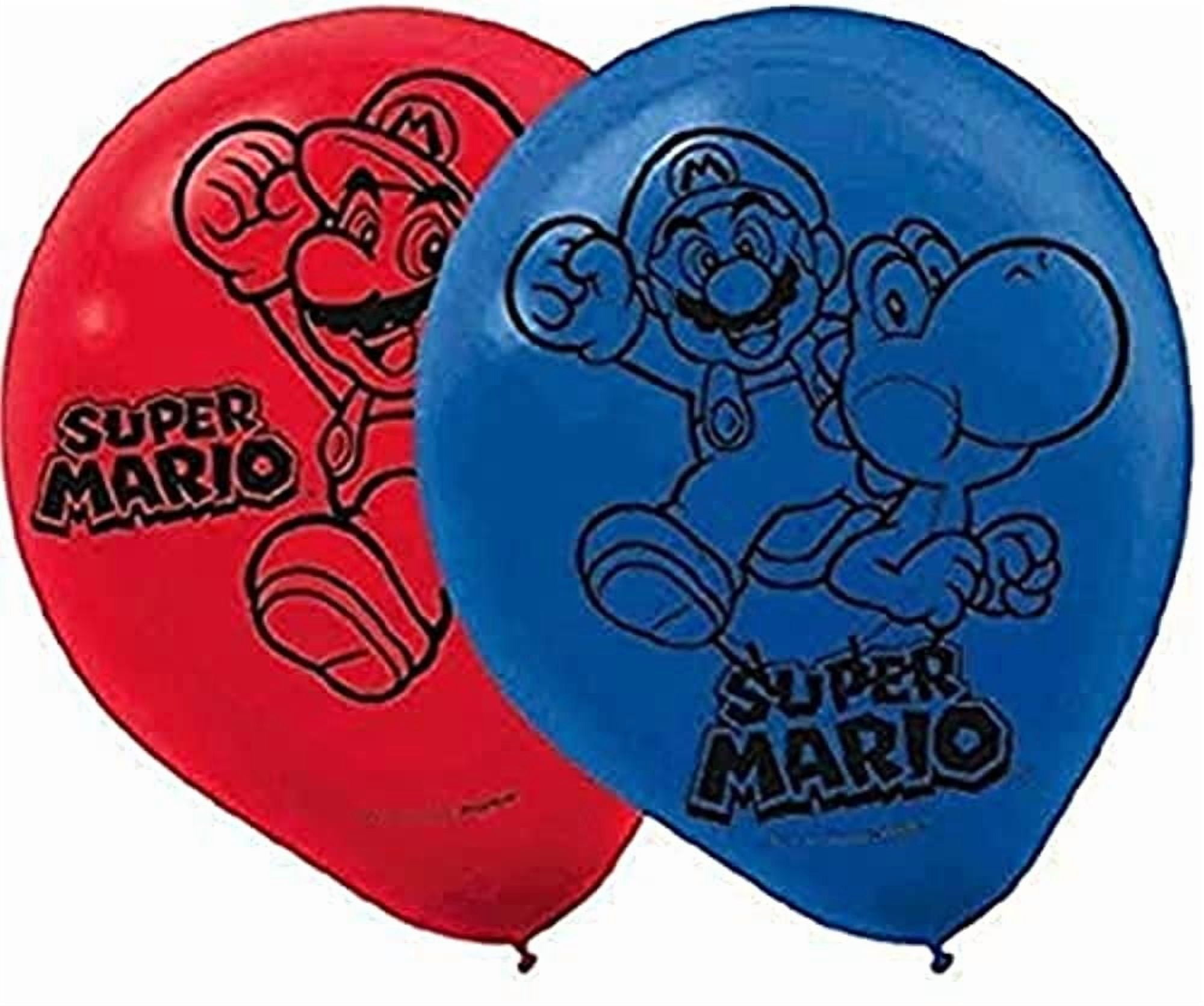 Super Mario Bros. 12" Red/Blue Party Balloons, 6-Pack - Walmart.com