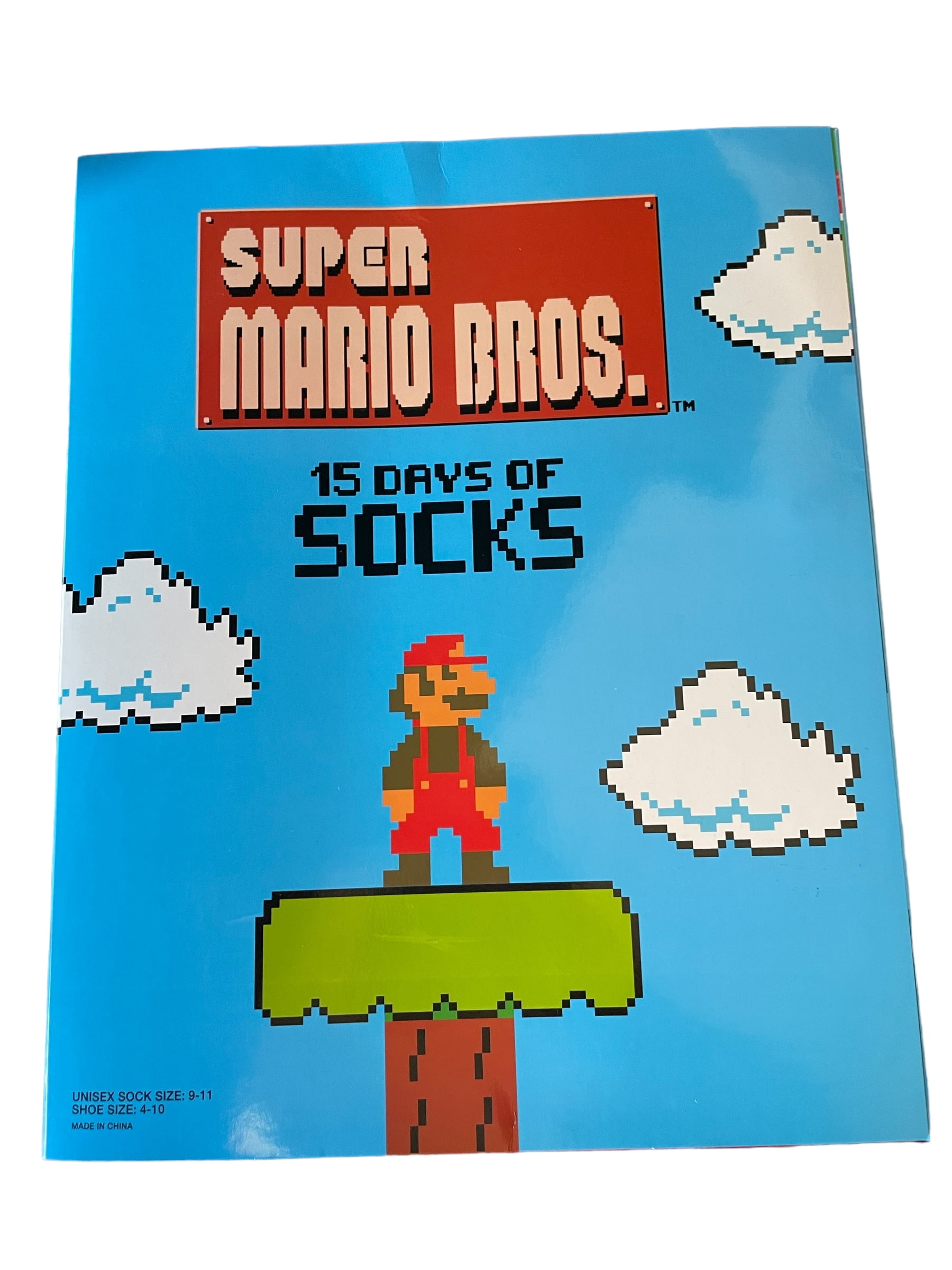 Super Mario Bros. 15 Days of Socks Advent Calendar - 15 Pairs of No ...