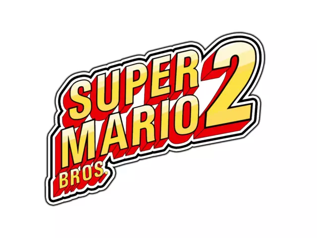 Super Mario Bros 2 Logo Waterproof Sticker Phone Decal Water Bottle ...