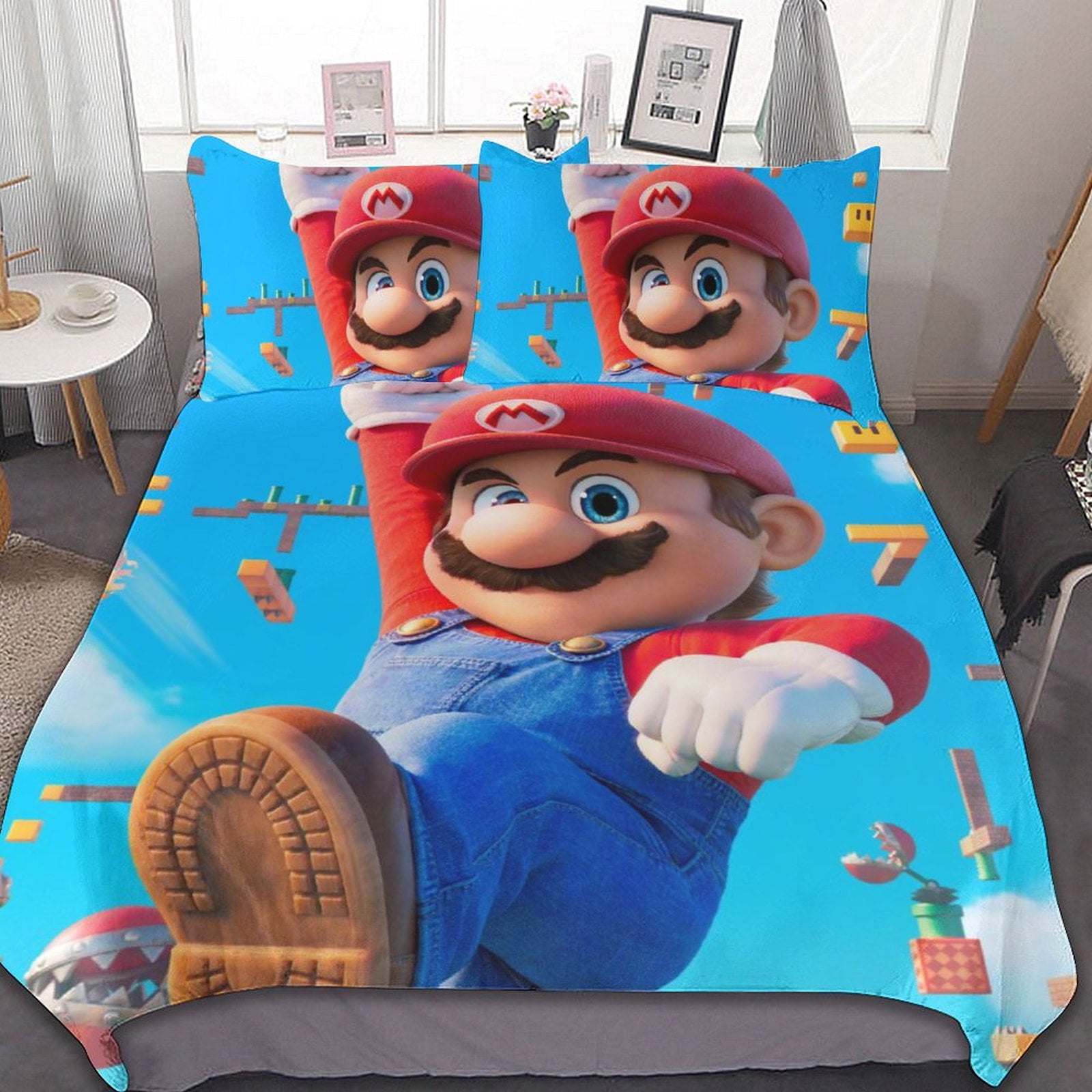 Super Mario Bros 3 Piece Bedding Sets Decor Comforter Sets With One ...