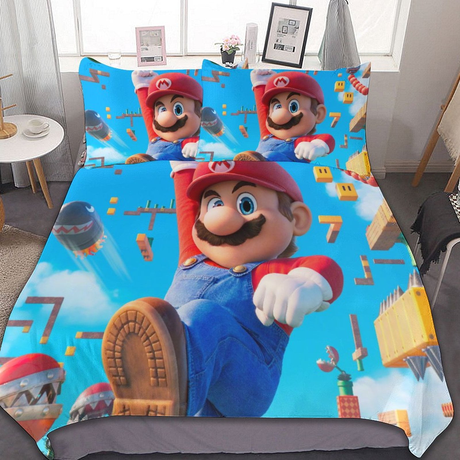 Super Mario Bros 3 Piece Bedding Sets Decor Comforter Sets With One ...