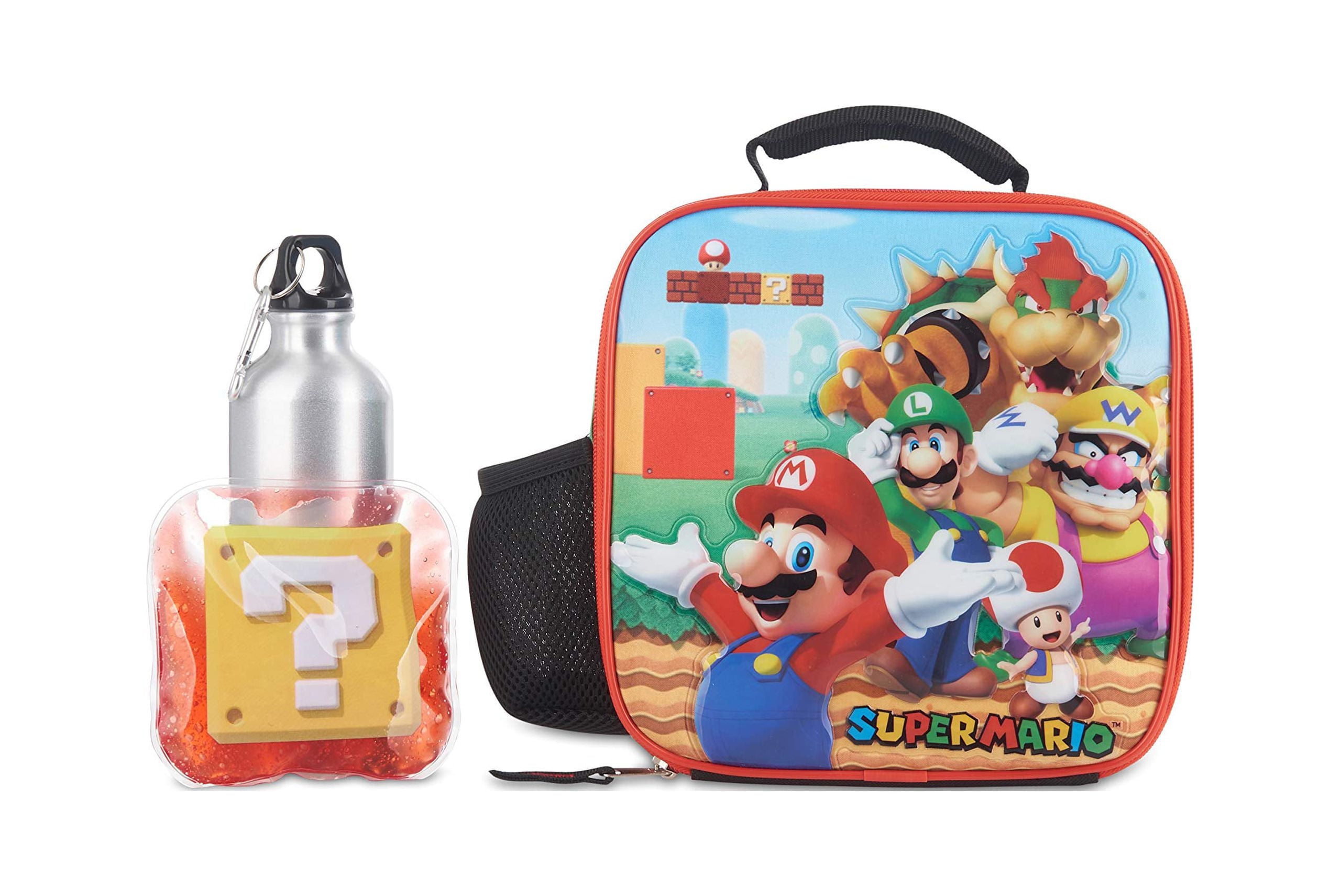 Super Mario Bros.3 Piece Lunch Box Set with Stainless Steel Water ...
