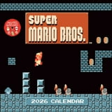Super Mario Bros. 8-Bit Retro 2026 Wall Calendar + 6 Bonus Die-Cut ...