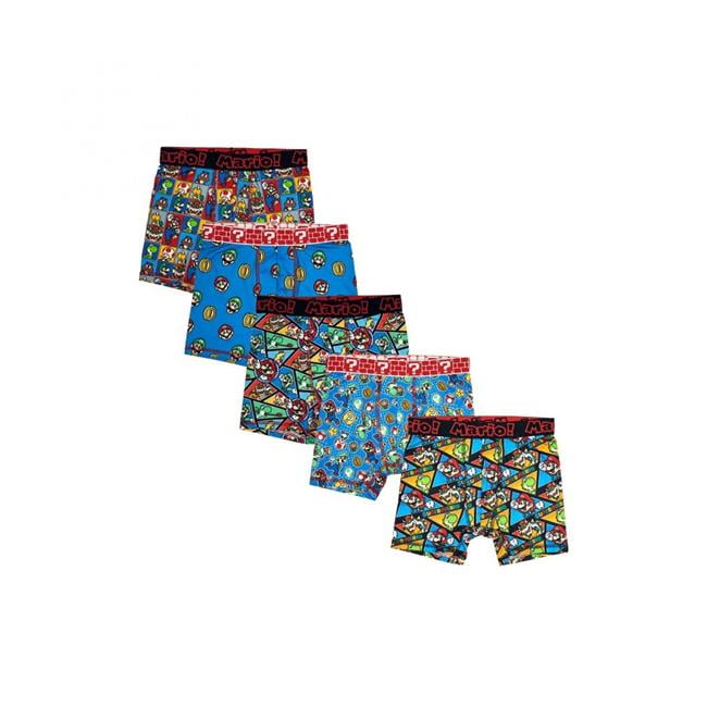 Super Mario Bros 885470-size8 Bros Collages Boys Boxers Briefs - Size 8 ...