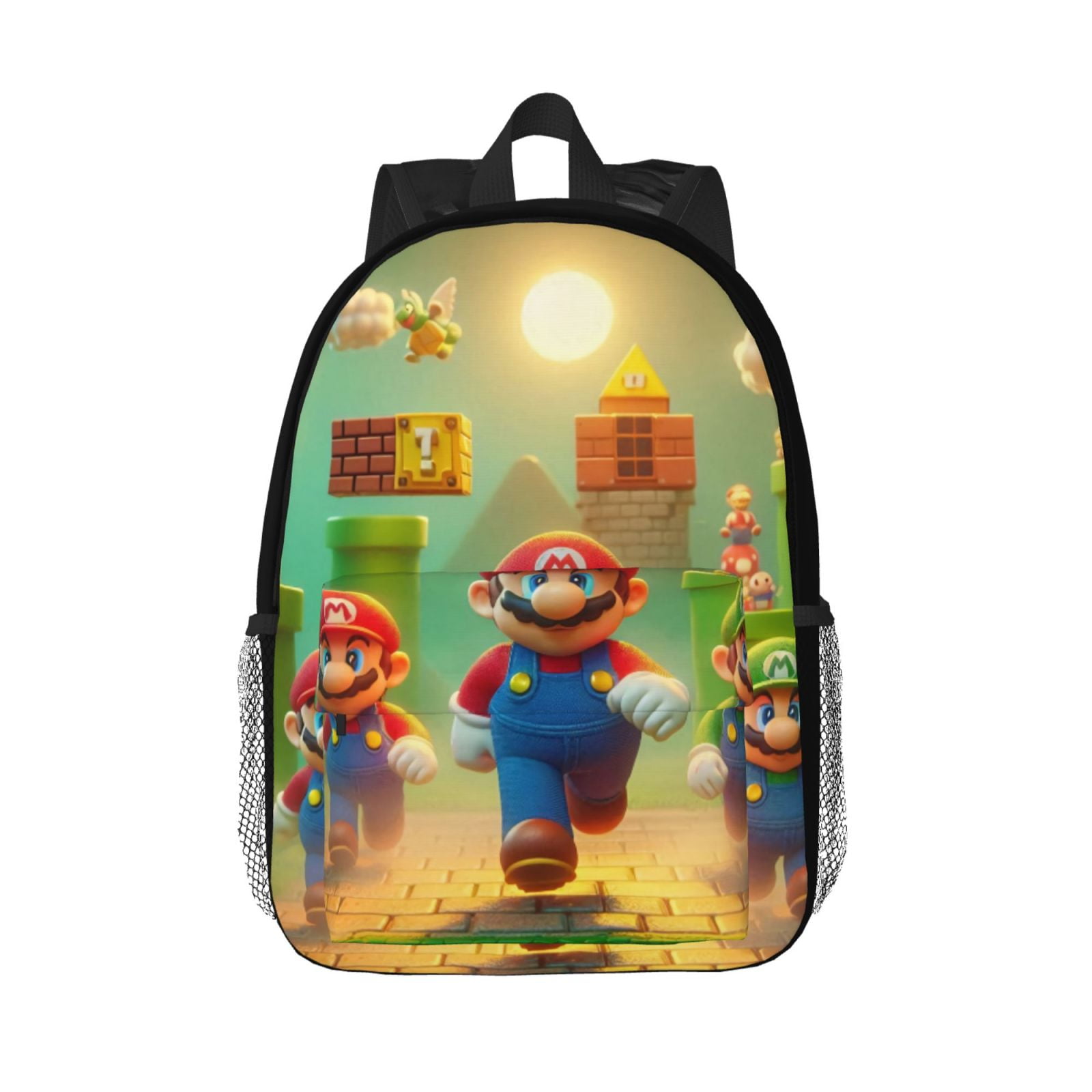 Super Mario Bros Backpack,Polyester Canvas Casual Laptop Backpack for ...